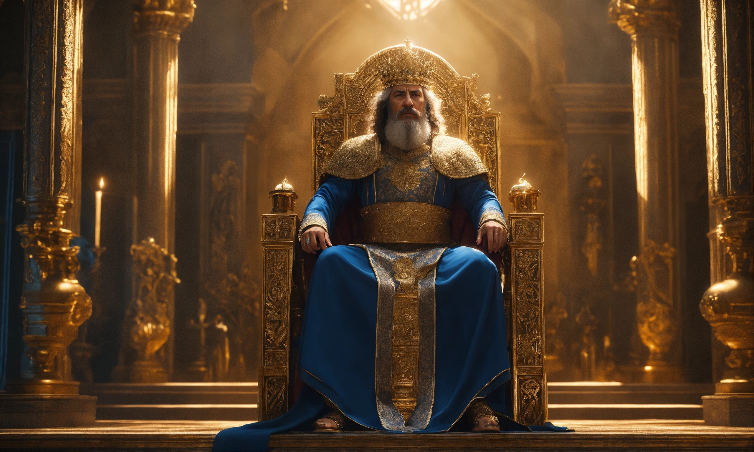 Lexica - Dário king of Babylon on the throne biblical character arts 8k ...