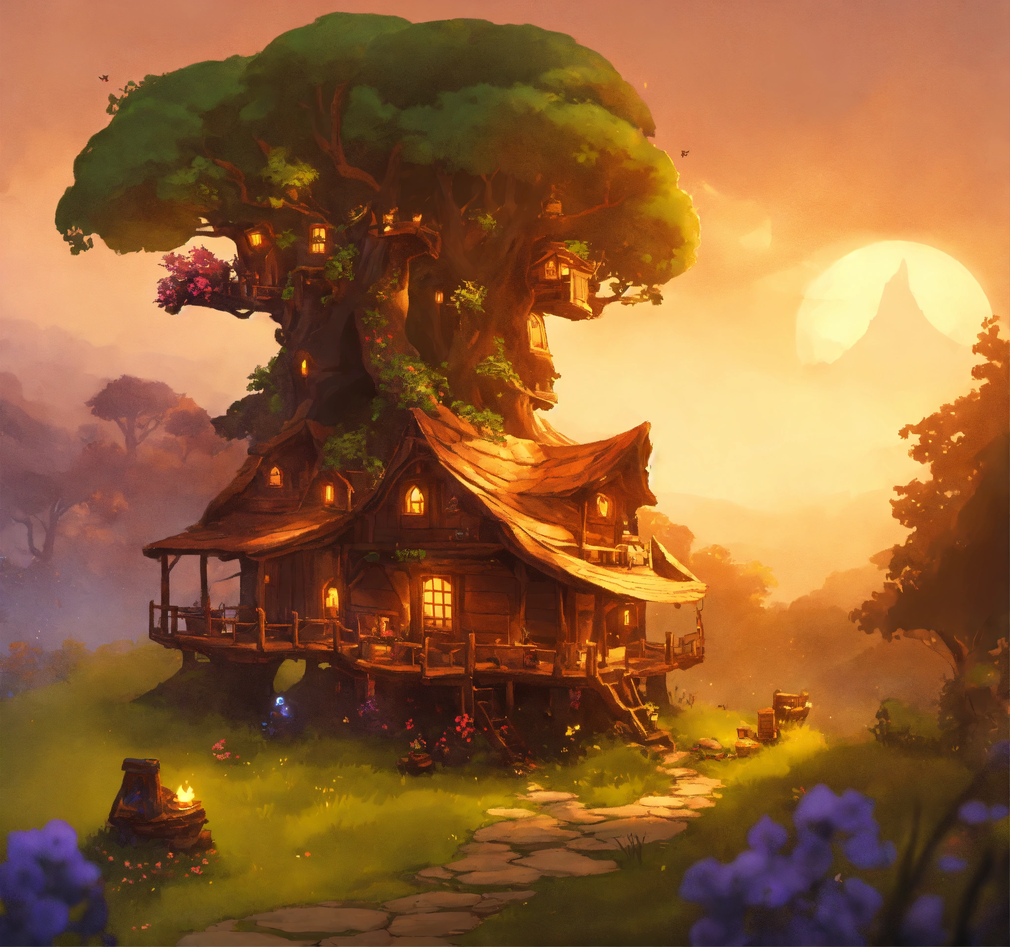 Lexica - MMO game with online players. treehouse. Ori