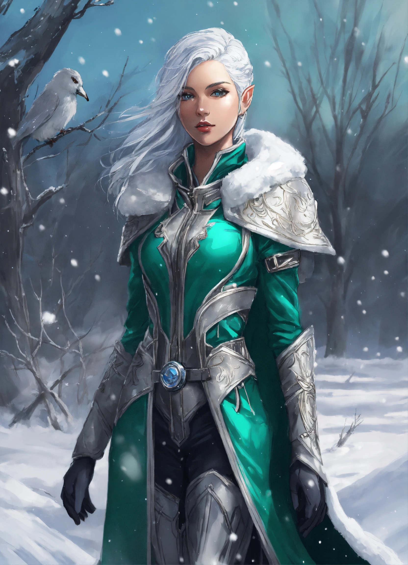 Lexica - Full body drawing of a sci fi high elf, royalty, futuristic ...