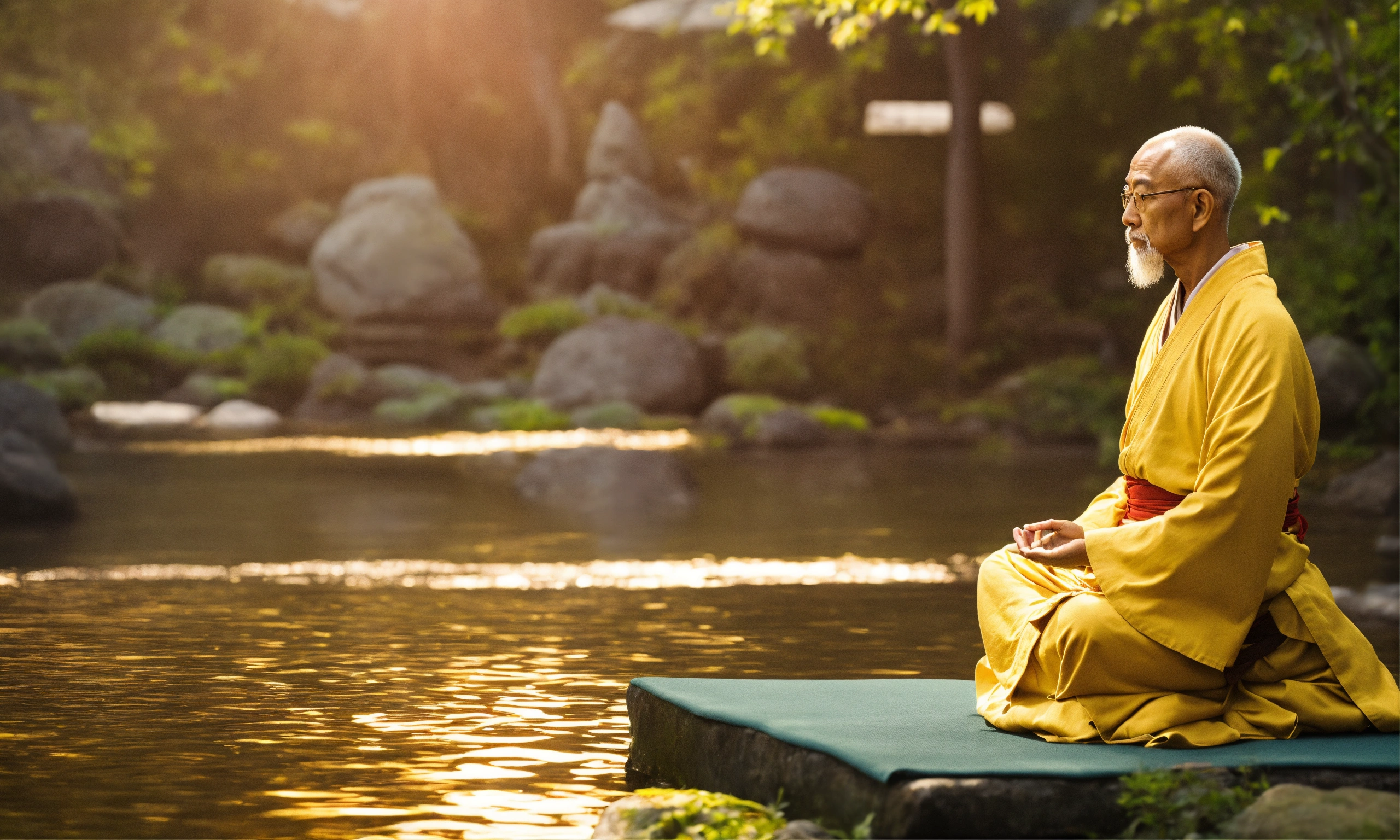 Lexica - Wise zen master sitting in meditation