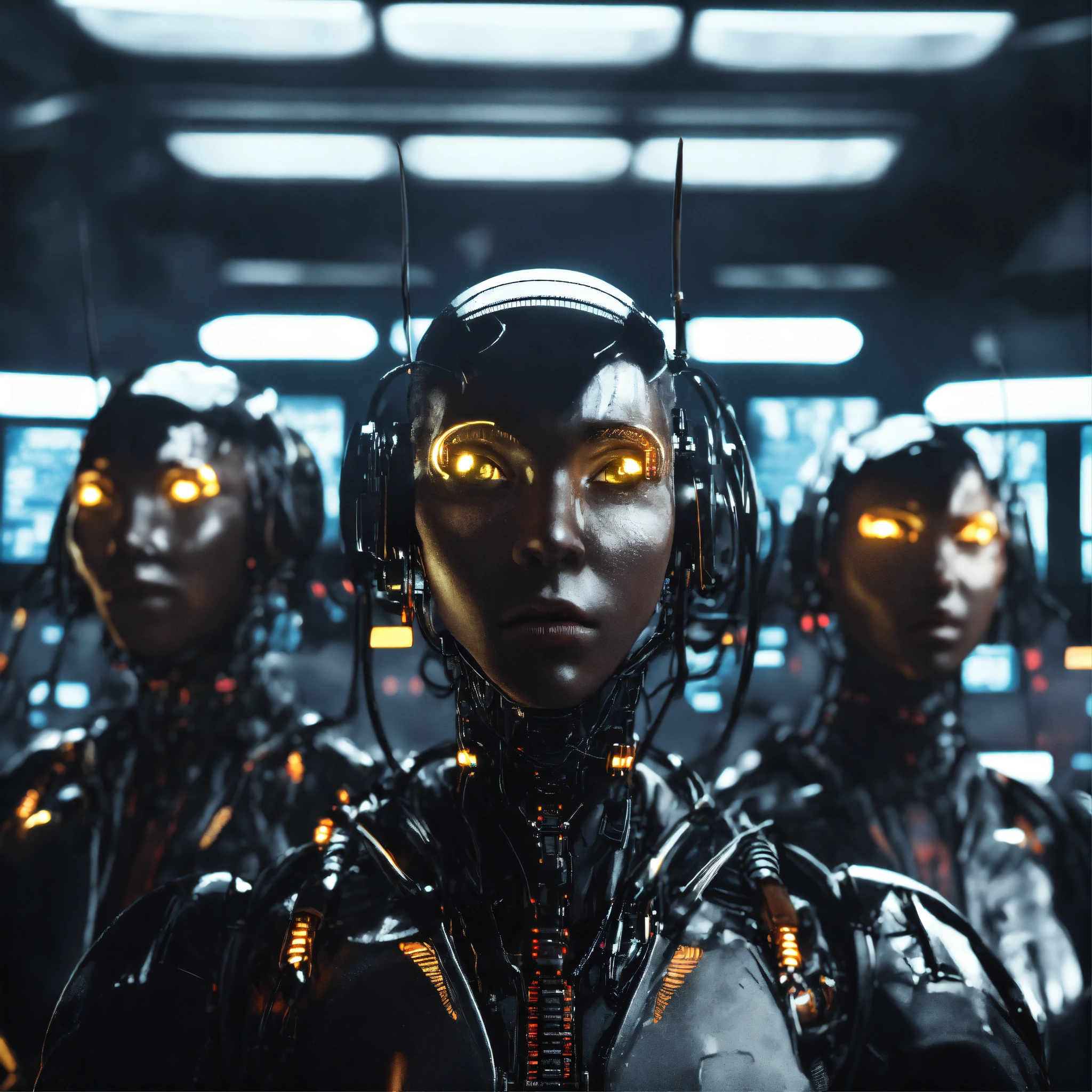 Lexica - Group of 3 black cockroach faced humanoids with detailed ...