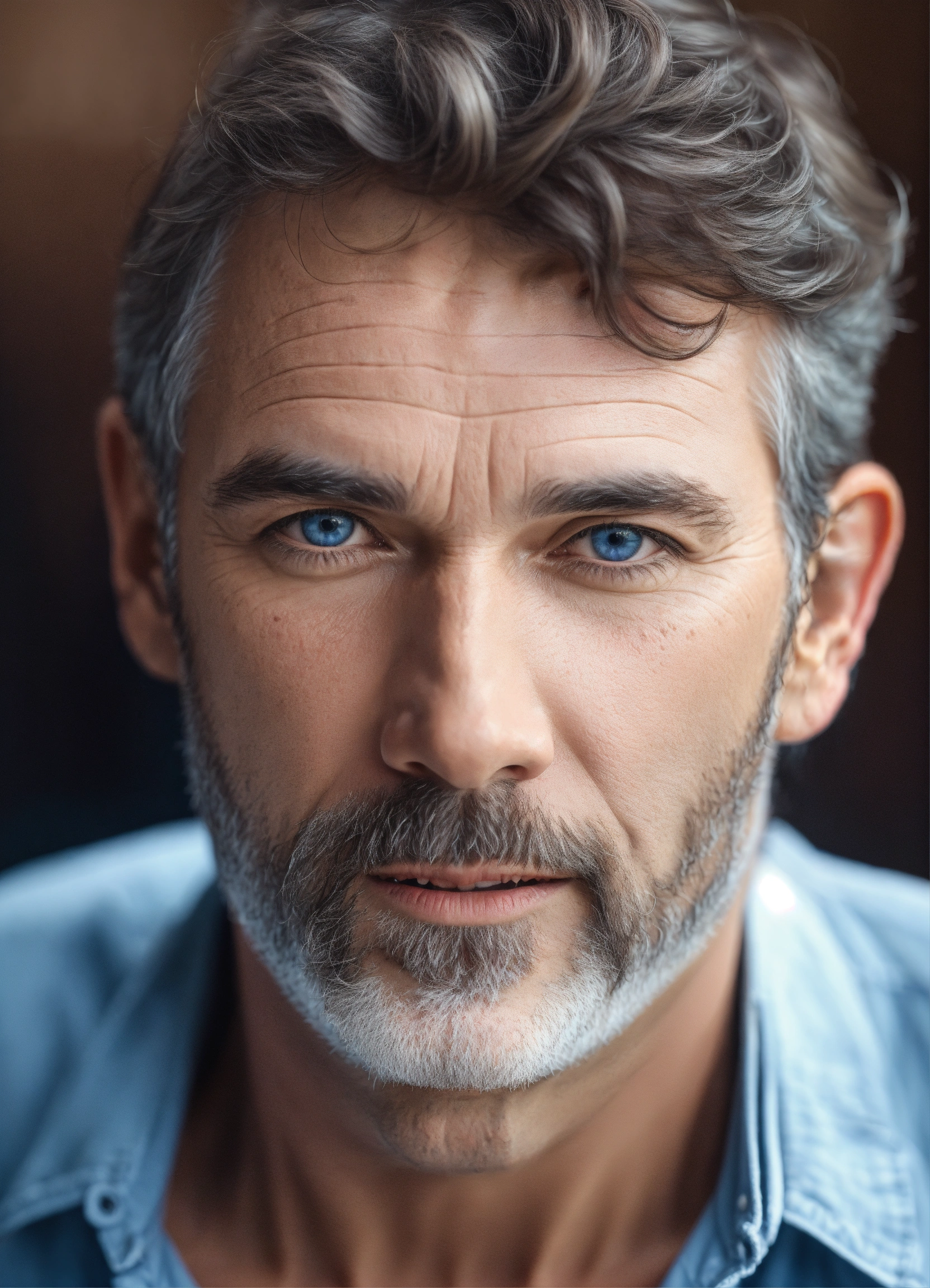 Lexica - Portrait of handosme middle-aged men with dark hair, light ...