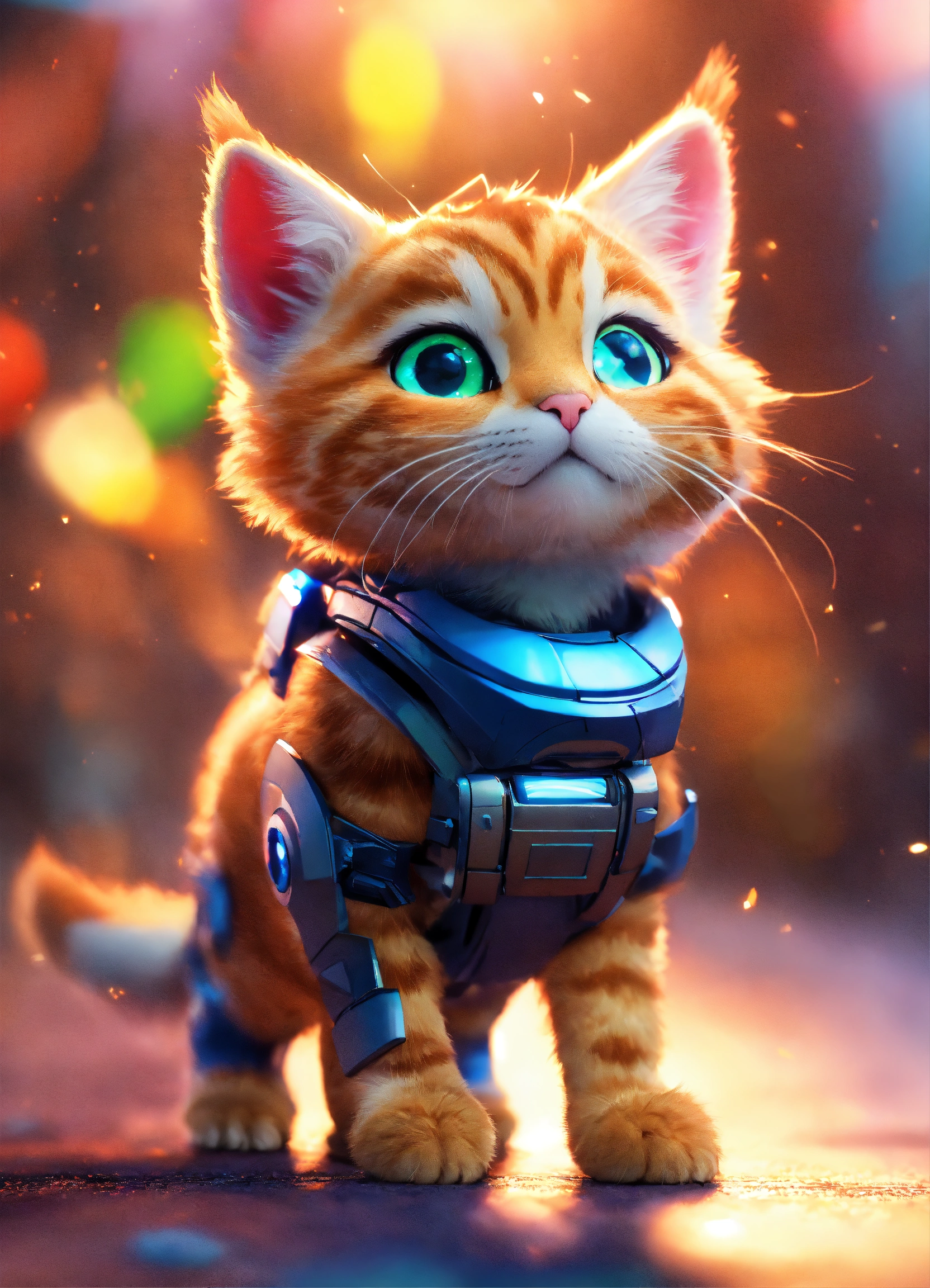 Lexica - 4D full body photo of a cute little cat walking in the Marvel ...