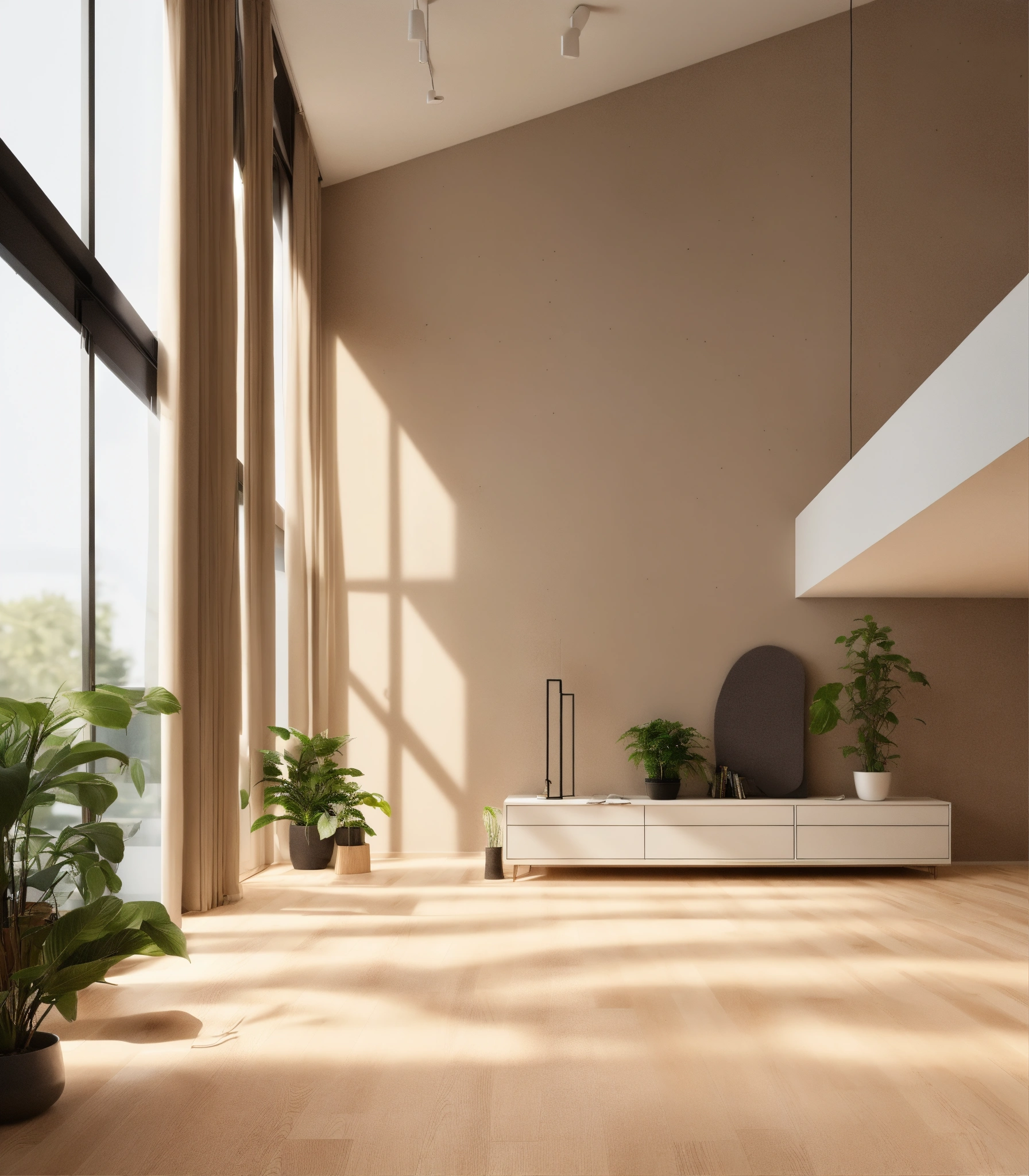 Lexica - Generate a highly realistic image of a completely empty room ...