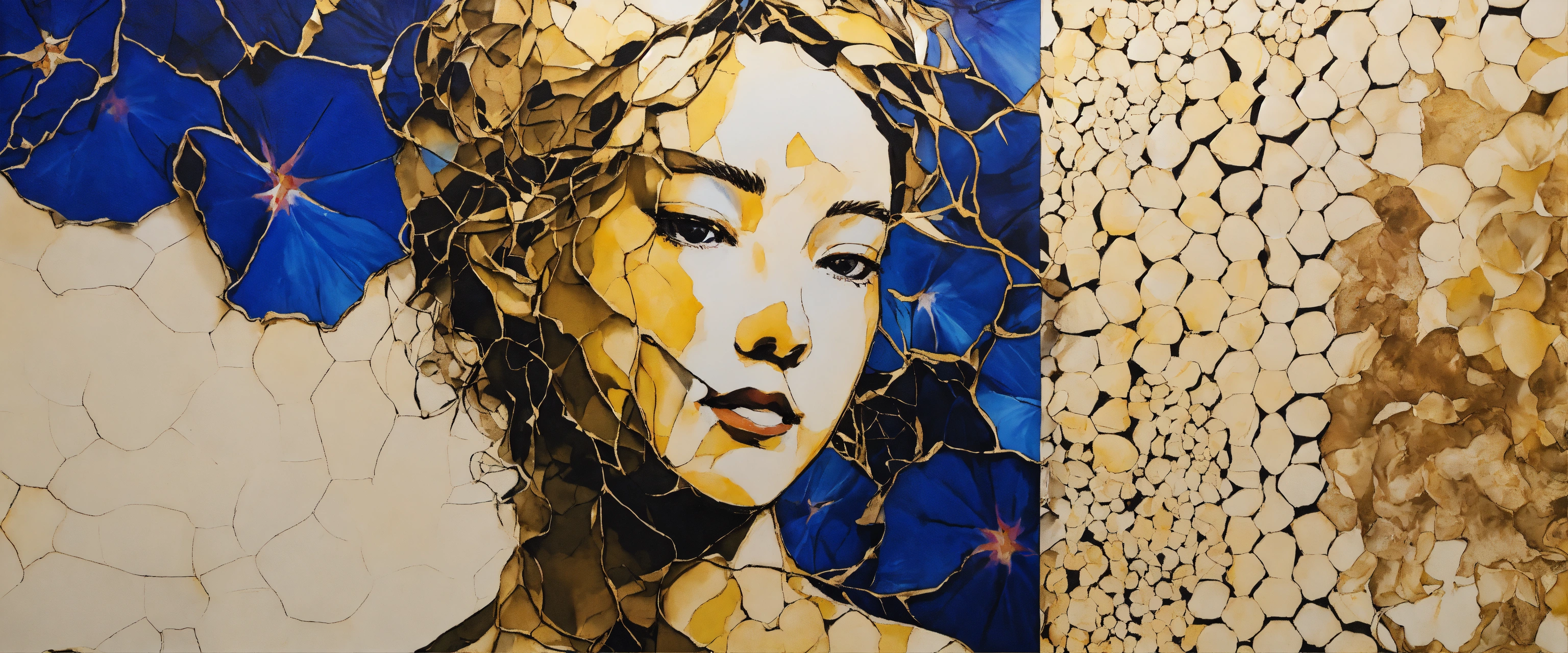 Lexica - A portrait. Morning glory swirling. Shibori, Tessellation ...