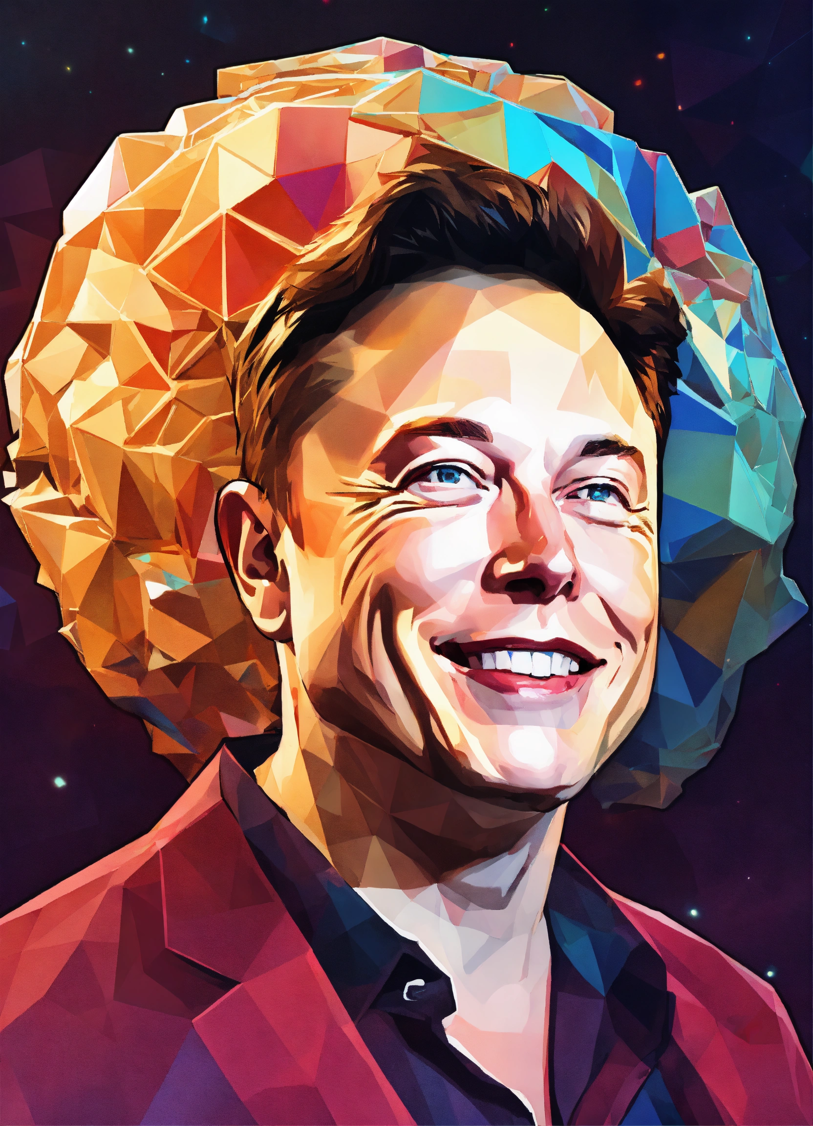 Lexica - Portrait of elon musk smiling with a big brain chip in the ...