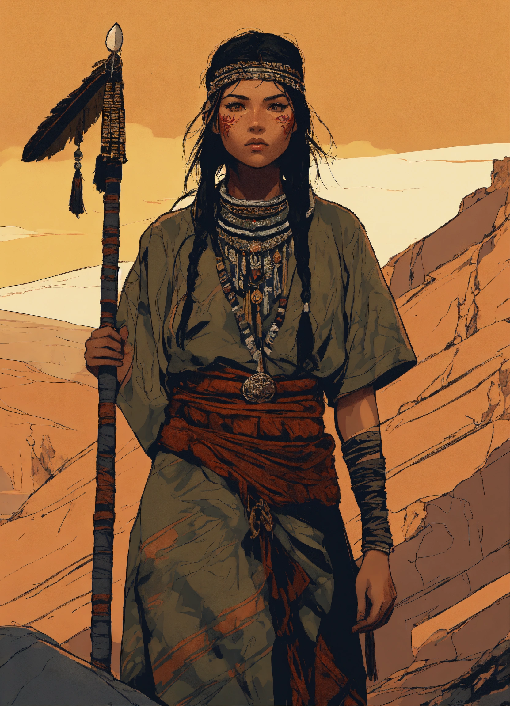 Lexica - Illustration of a young Sámi woman in the style of Bernie ...