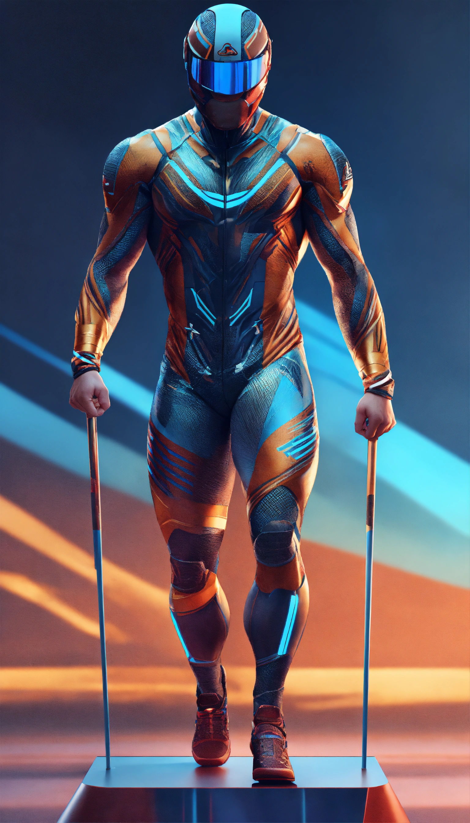 Lexica - Futuristic athlete designs, hard edges, complex and vibrant ...
