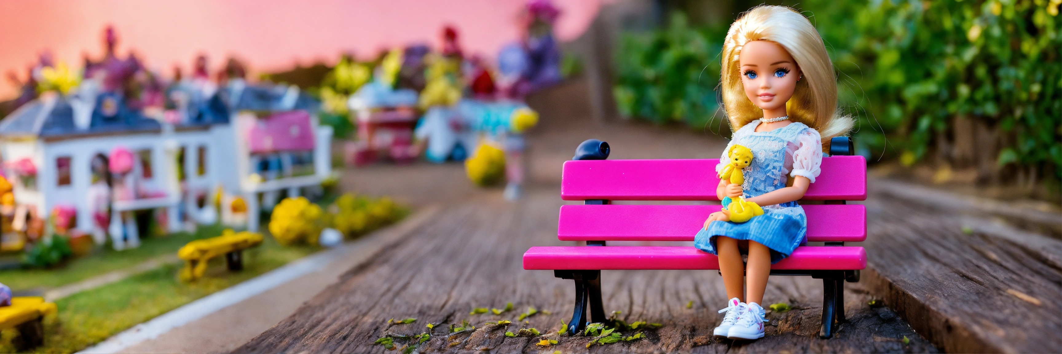 Lexica - A kind-hearted girl named Emily noticed Barbie sitting on a ...