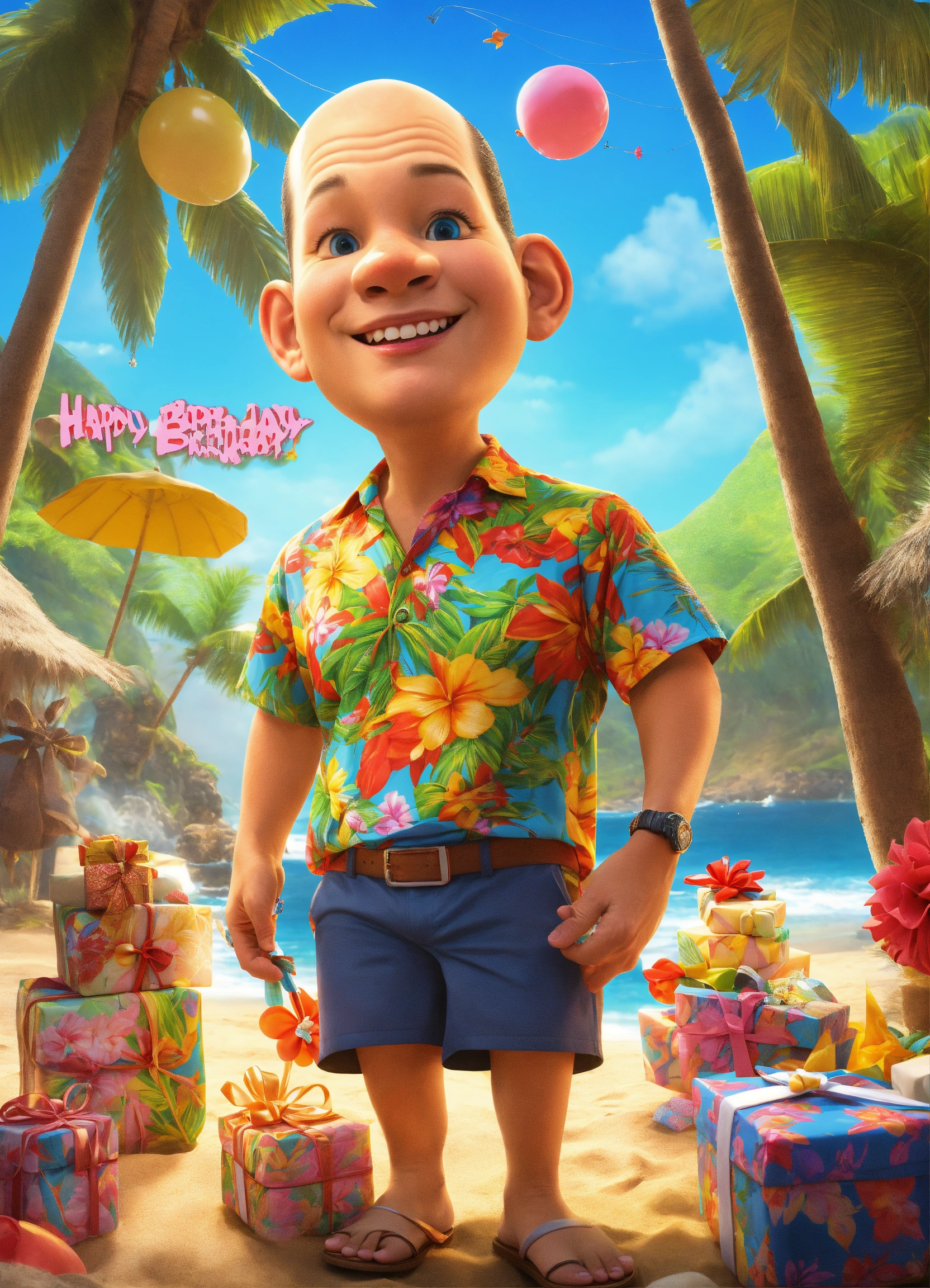 Lexica - He image depicts Olaf Scholz as a 3D cartoon in a front-facing ...
