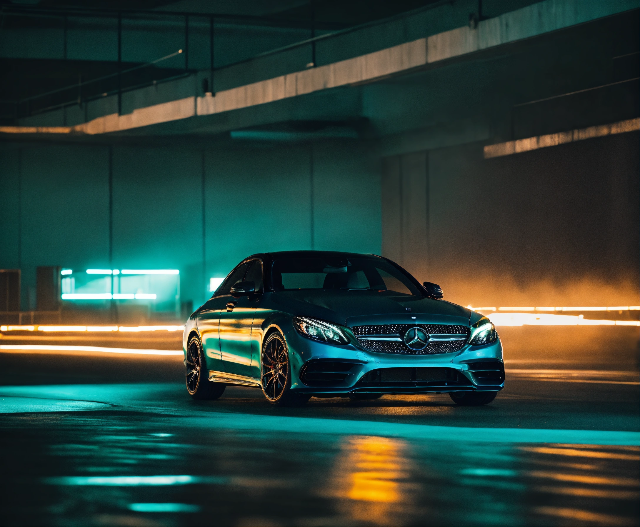 Lexica - Minimal, cinematic, mercedes c43 amg, nebula, whirlwind, dark ...