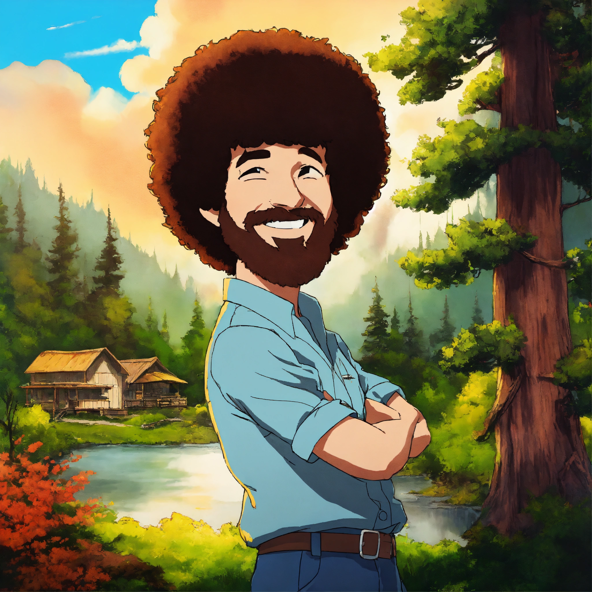 Lexica - Bob ross anime