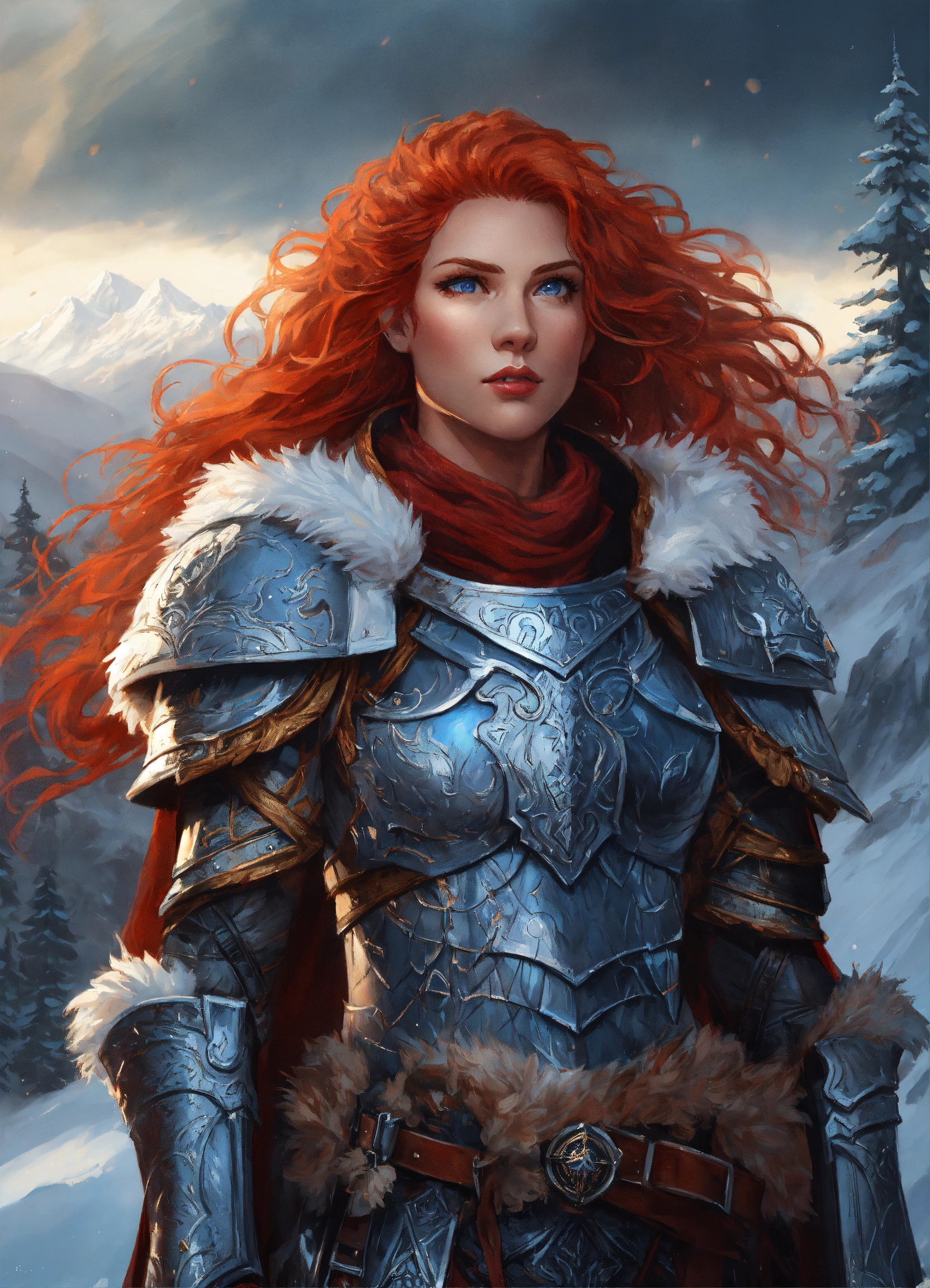 Lexica - A strong rugged woman in intricate armor, highly detailed ...