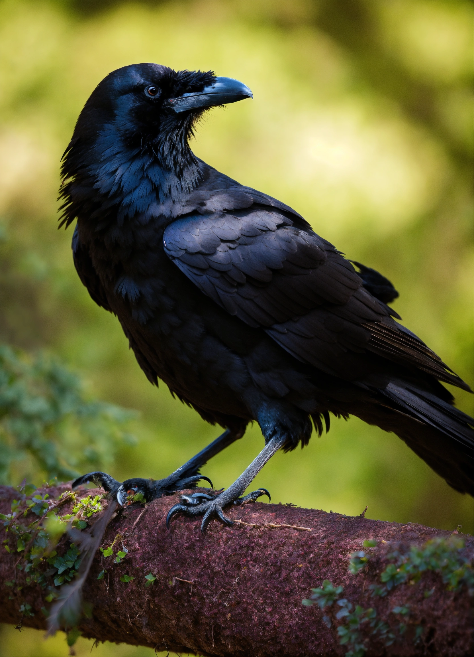 Lexica - A raven, looking towards the camera