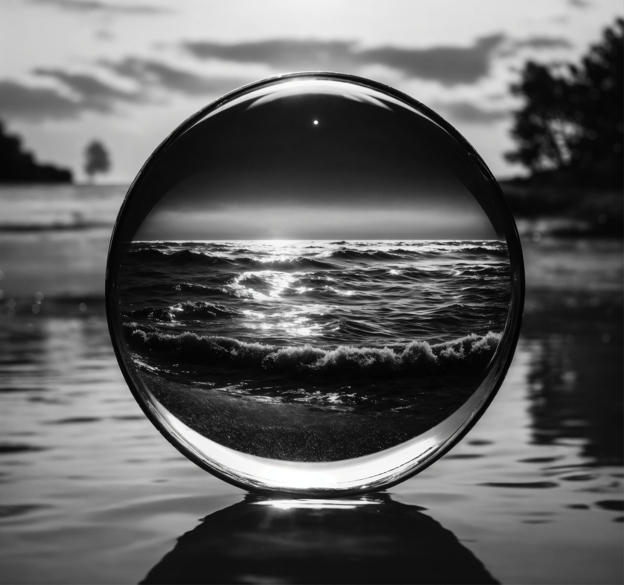 Lexica - Ultra detailed, sea, clear looking through a transparent glass ...