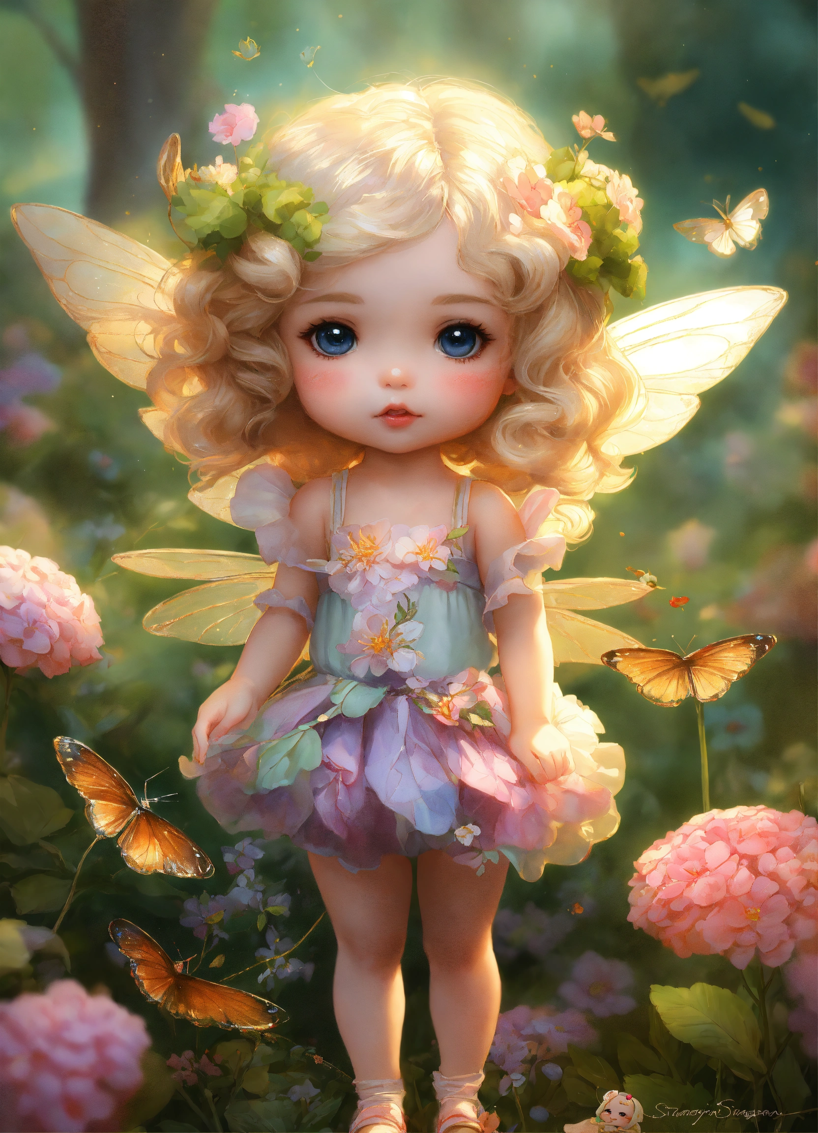 Lexica - Portrait and shot full body of a very cute glad fairy chibi ...
