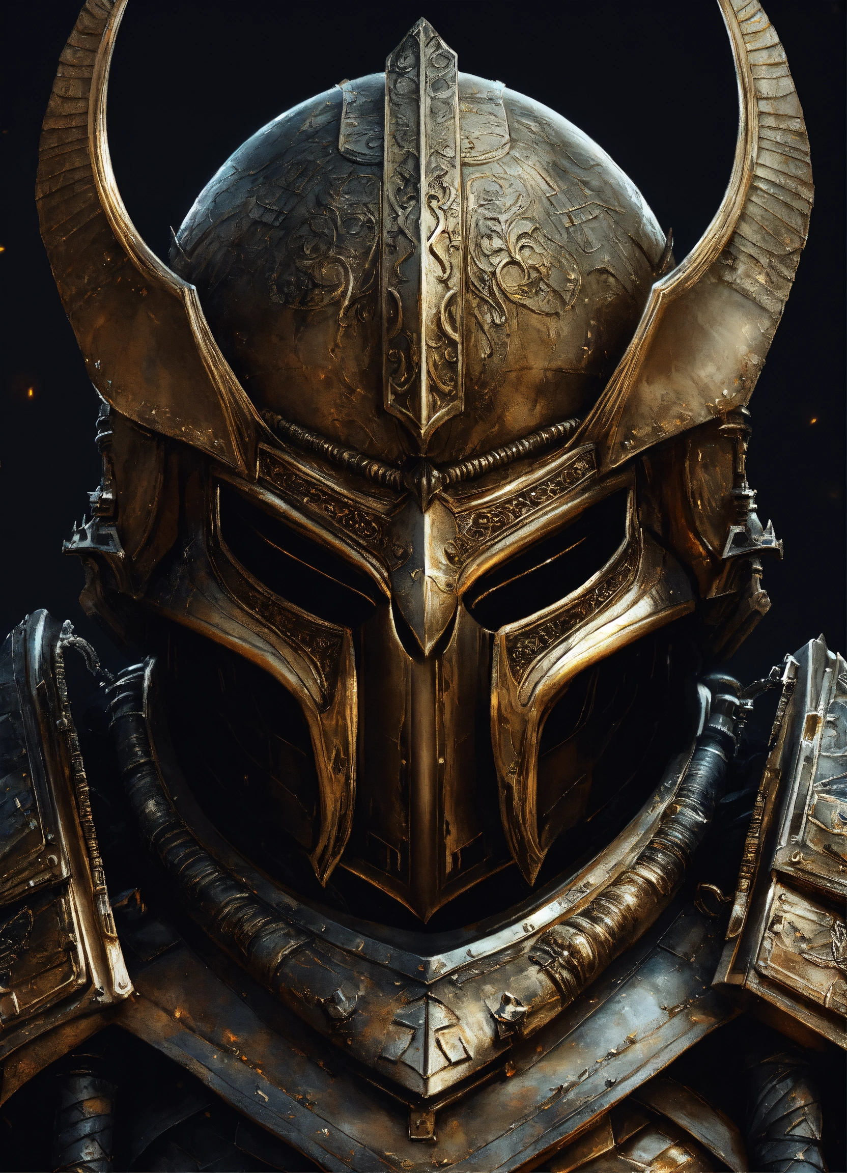 Lexica - A close up of a dwarf wearing a helmet, symmetrical epic ...
