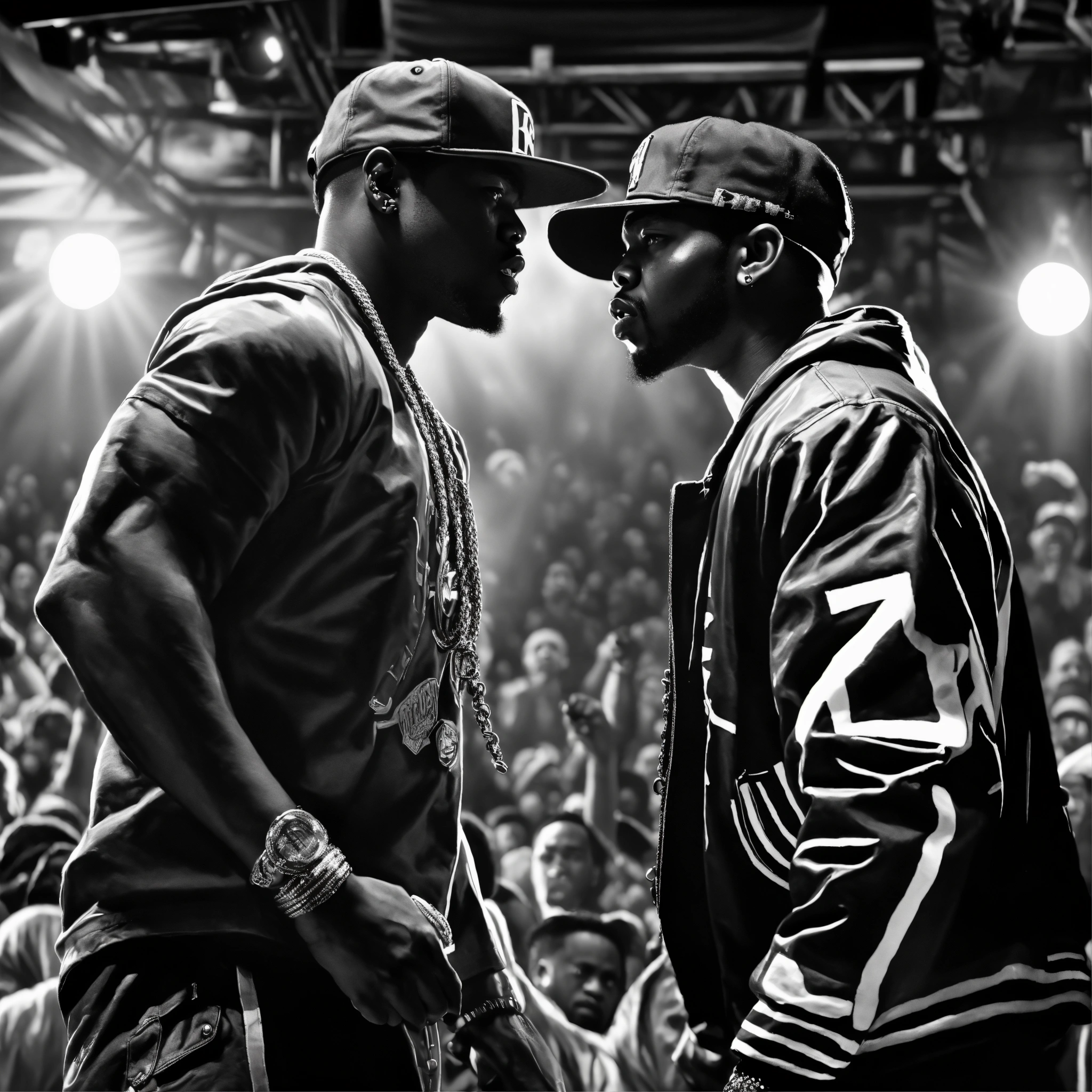 Lexica - Back view Pop art, hyperrealist portrait of black rapper ...