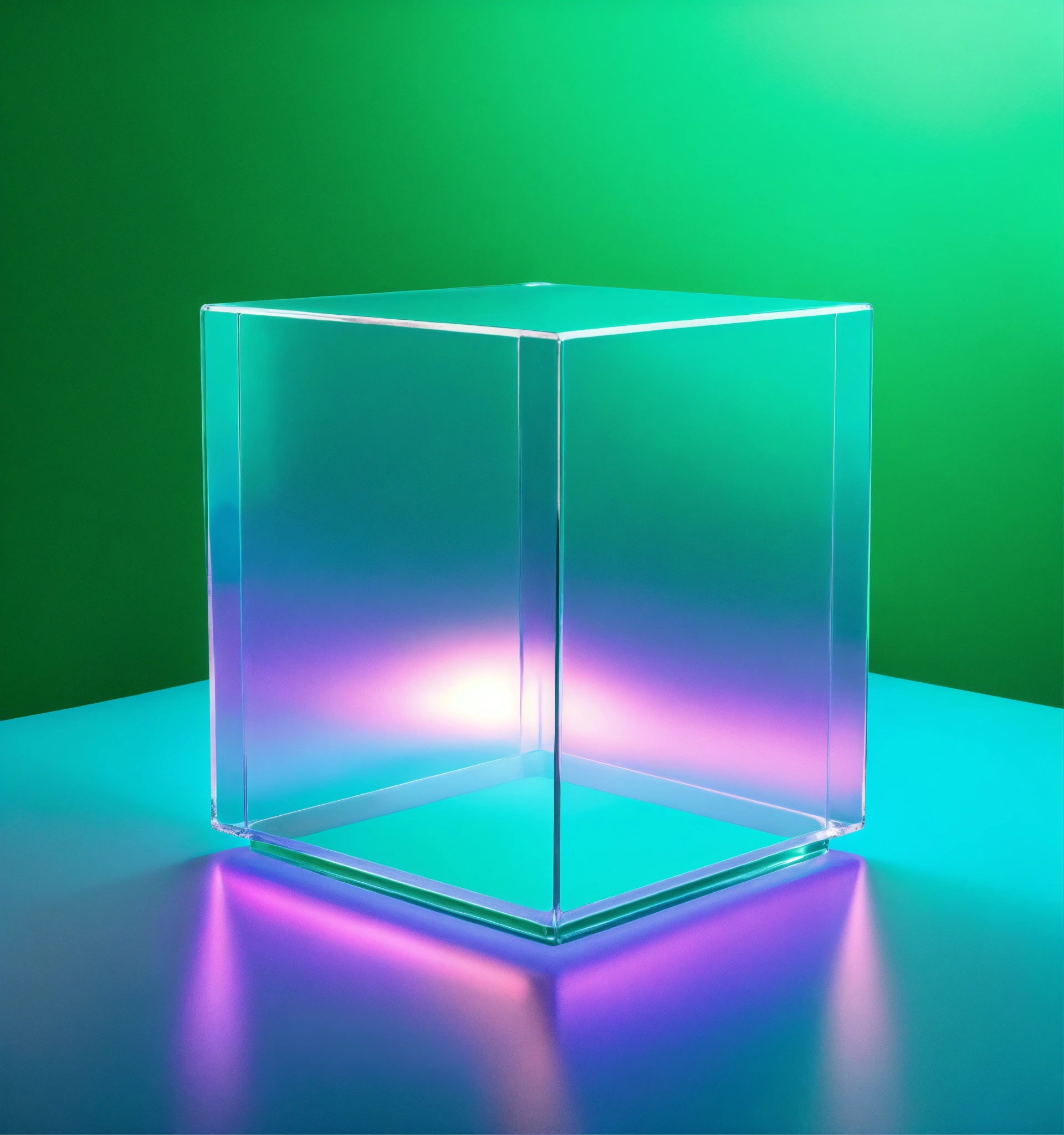 Lexica - Cube, 4k, luxury inside cube!, frosted glass, iridescent ...