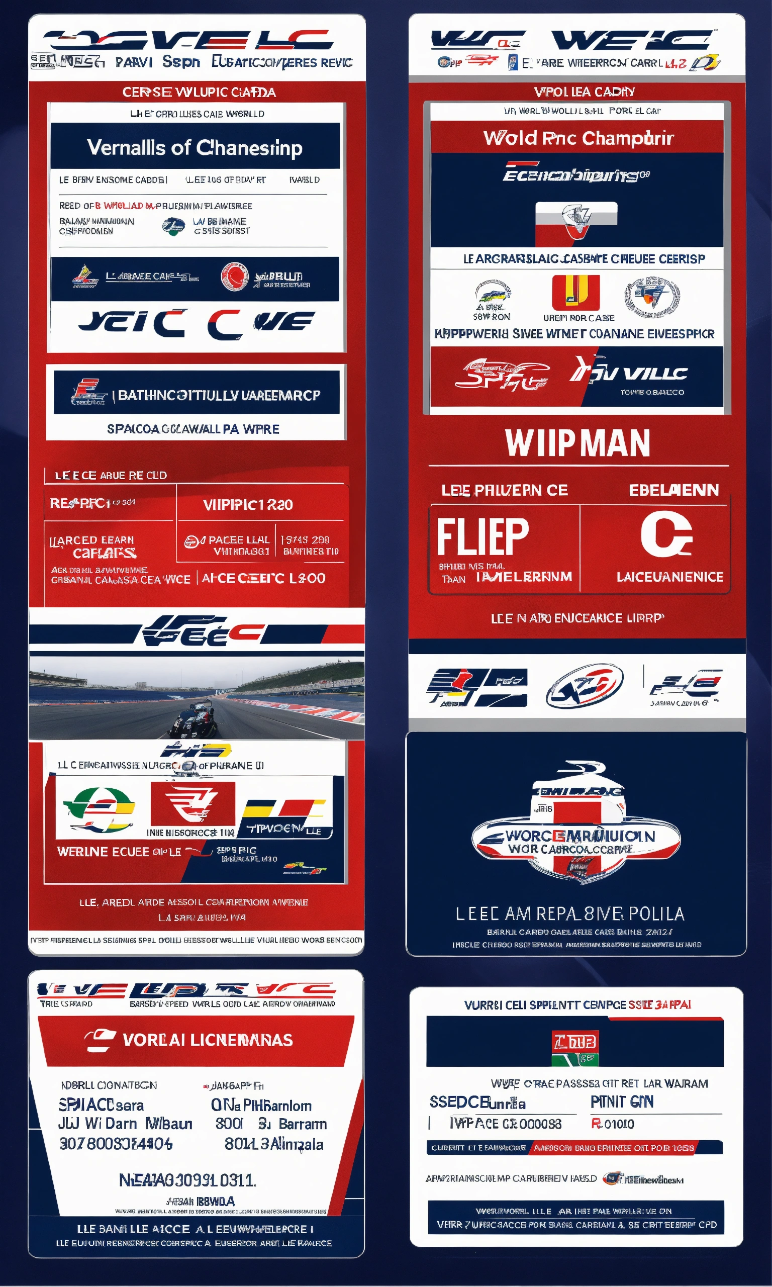 Lexica - WEC World endurance championship card VIP ID pass, red white ...