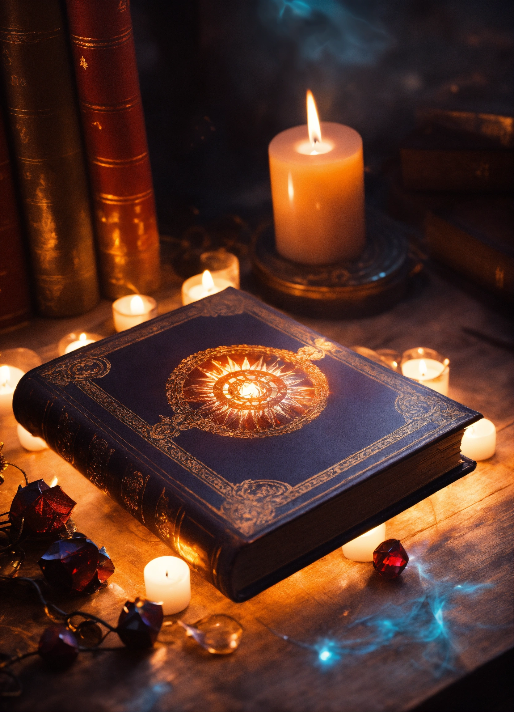 Lexica - A cursed magical book laying on a table, cursed vibes, evil ...