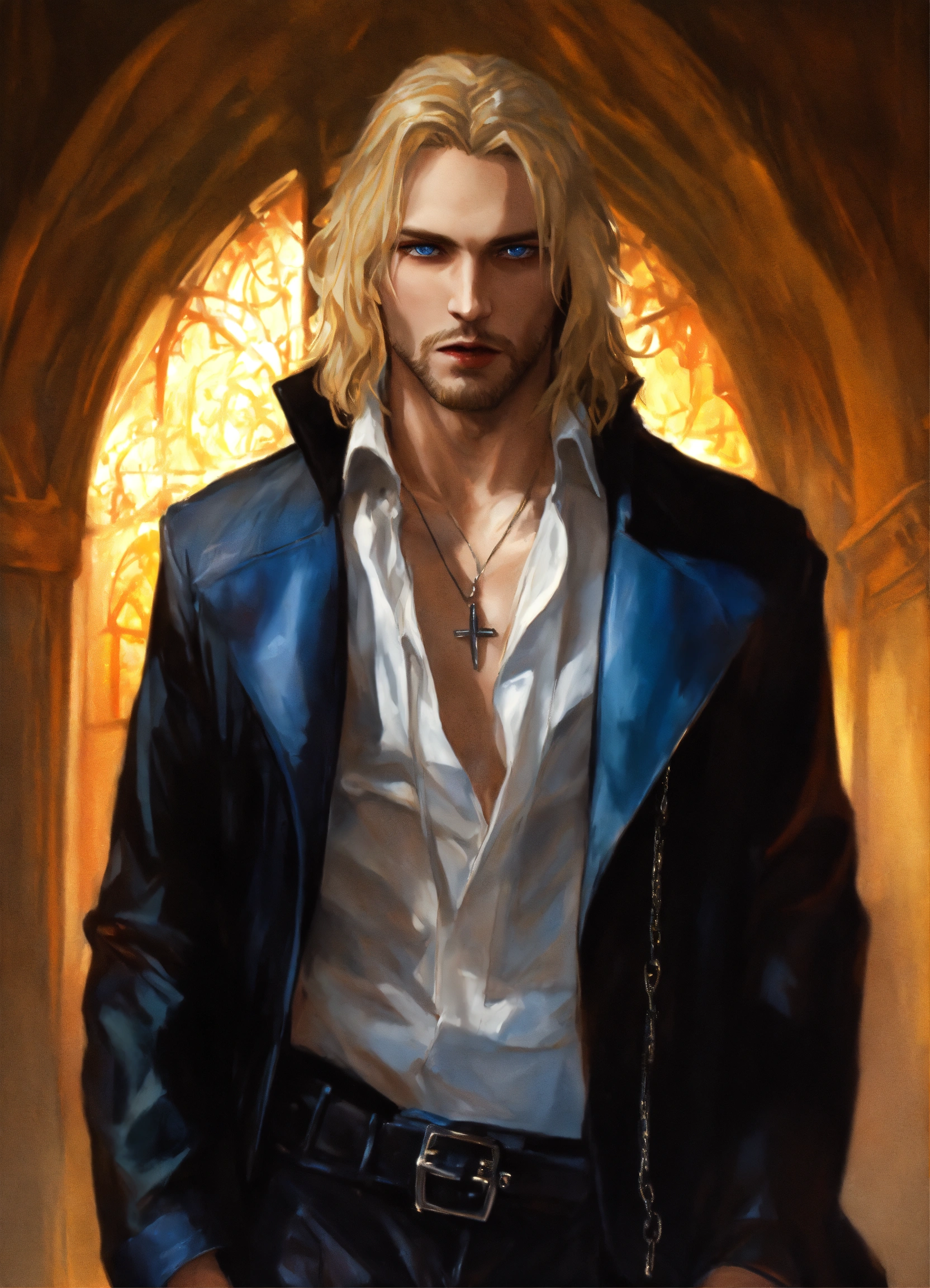 Lexica - A thin blond male Setite vampire faith preacher from Vampire ...