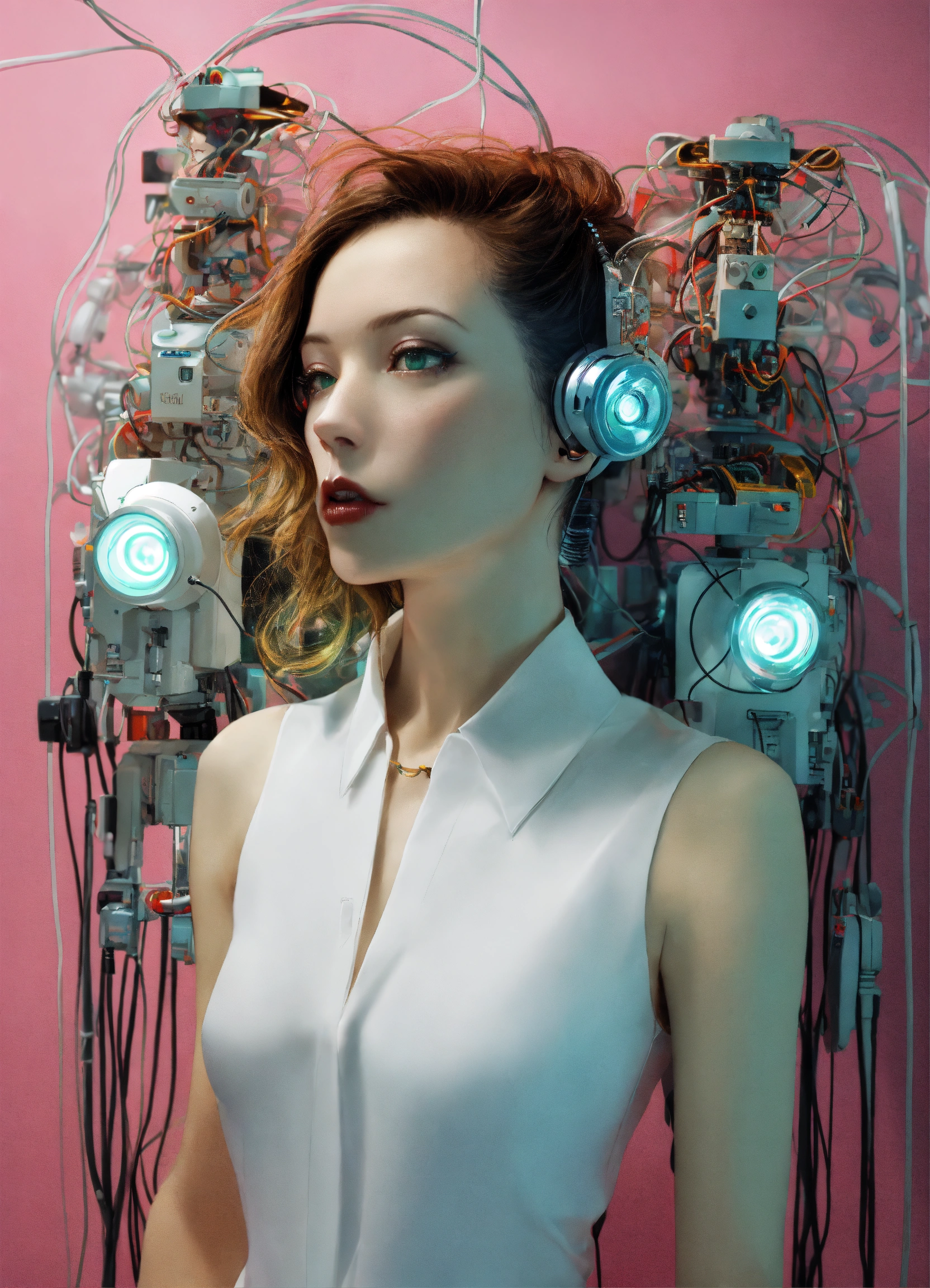 Lexica - Isometric face portrait Photography, in front of a mint wall ...