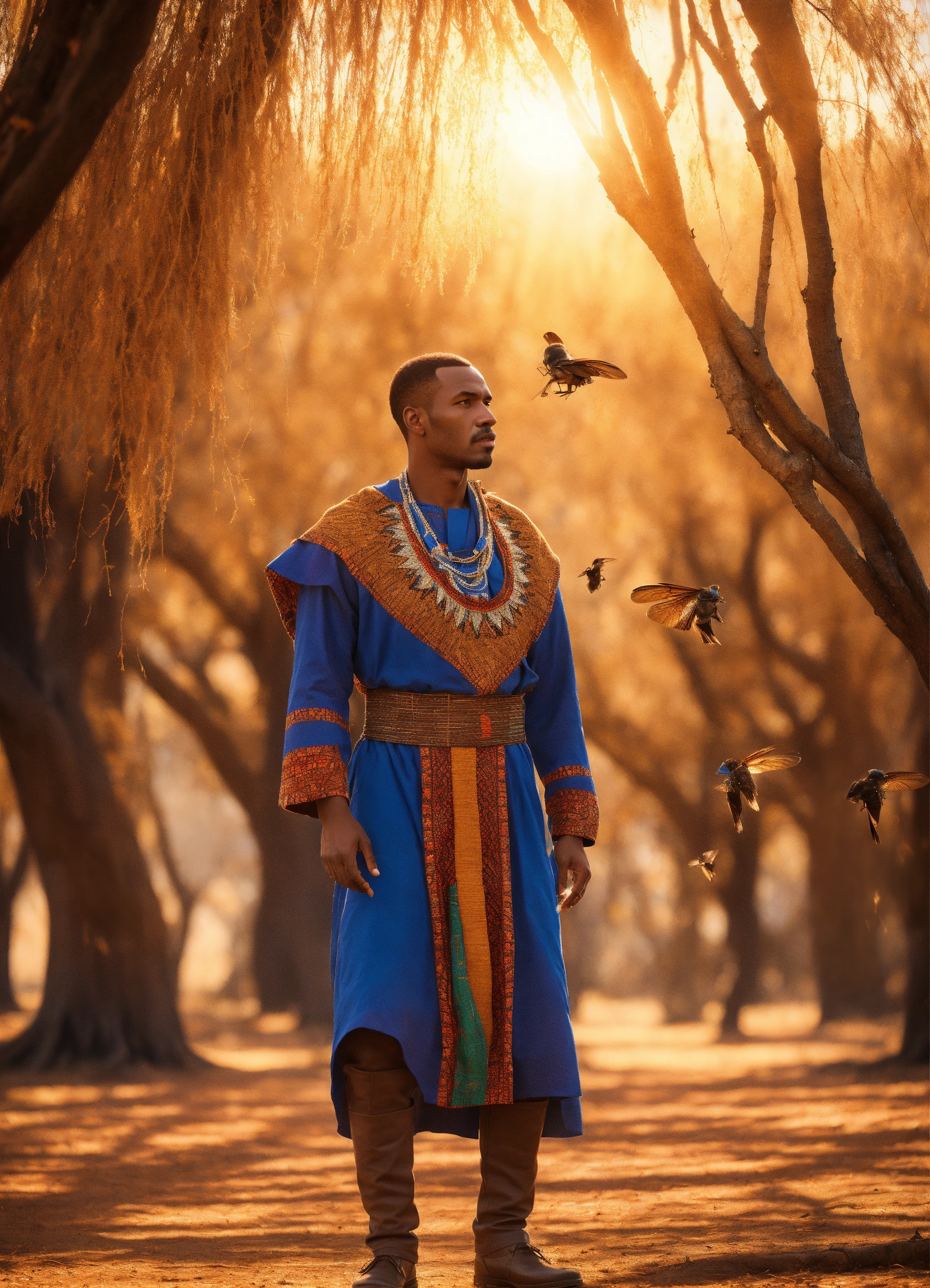 Lexica - Handsome metis man with ginger hair with african traditional ...