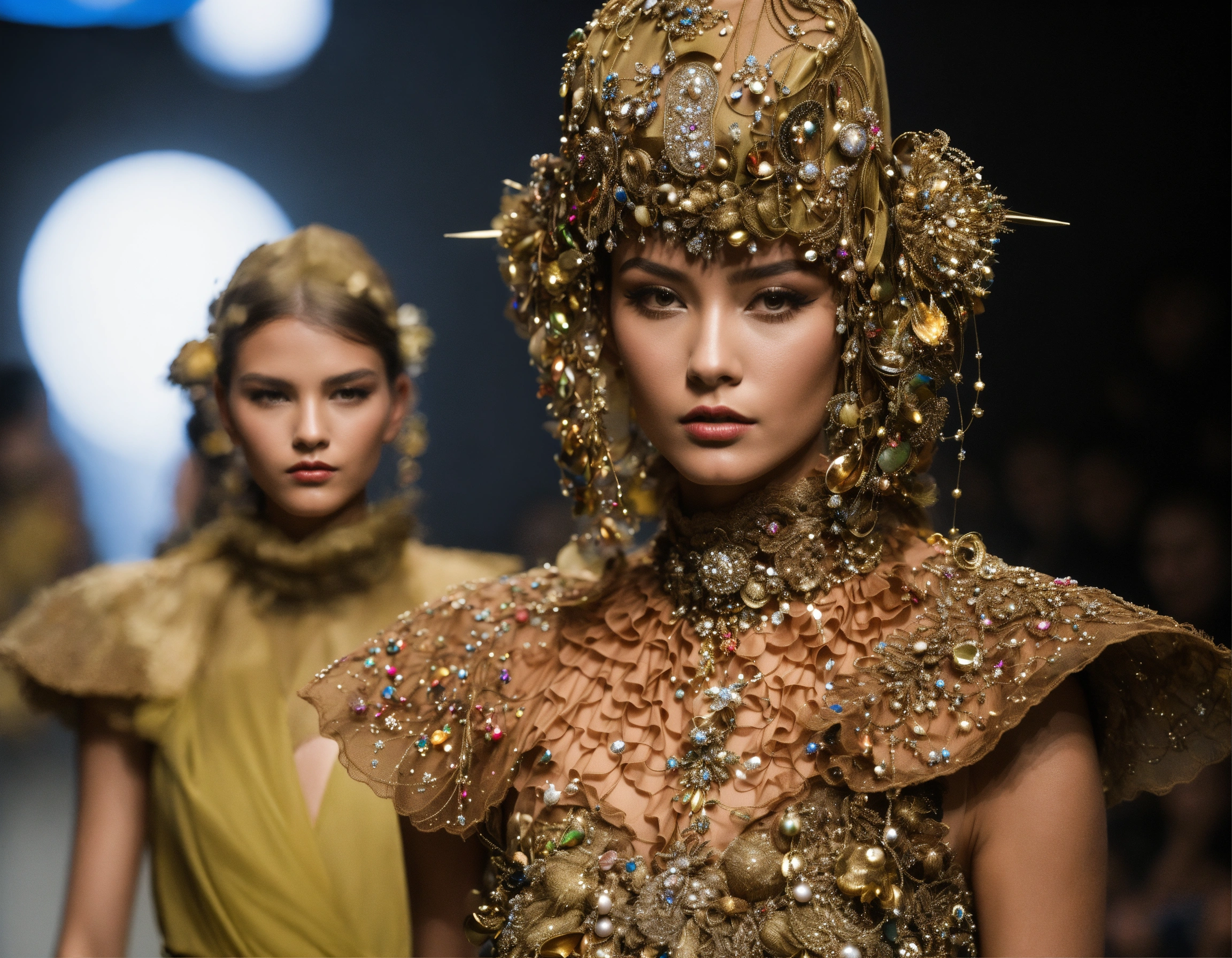 Lexica - MODELS WALKing in an avante garde designer runway show, year ...