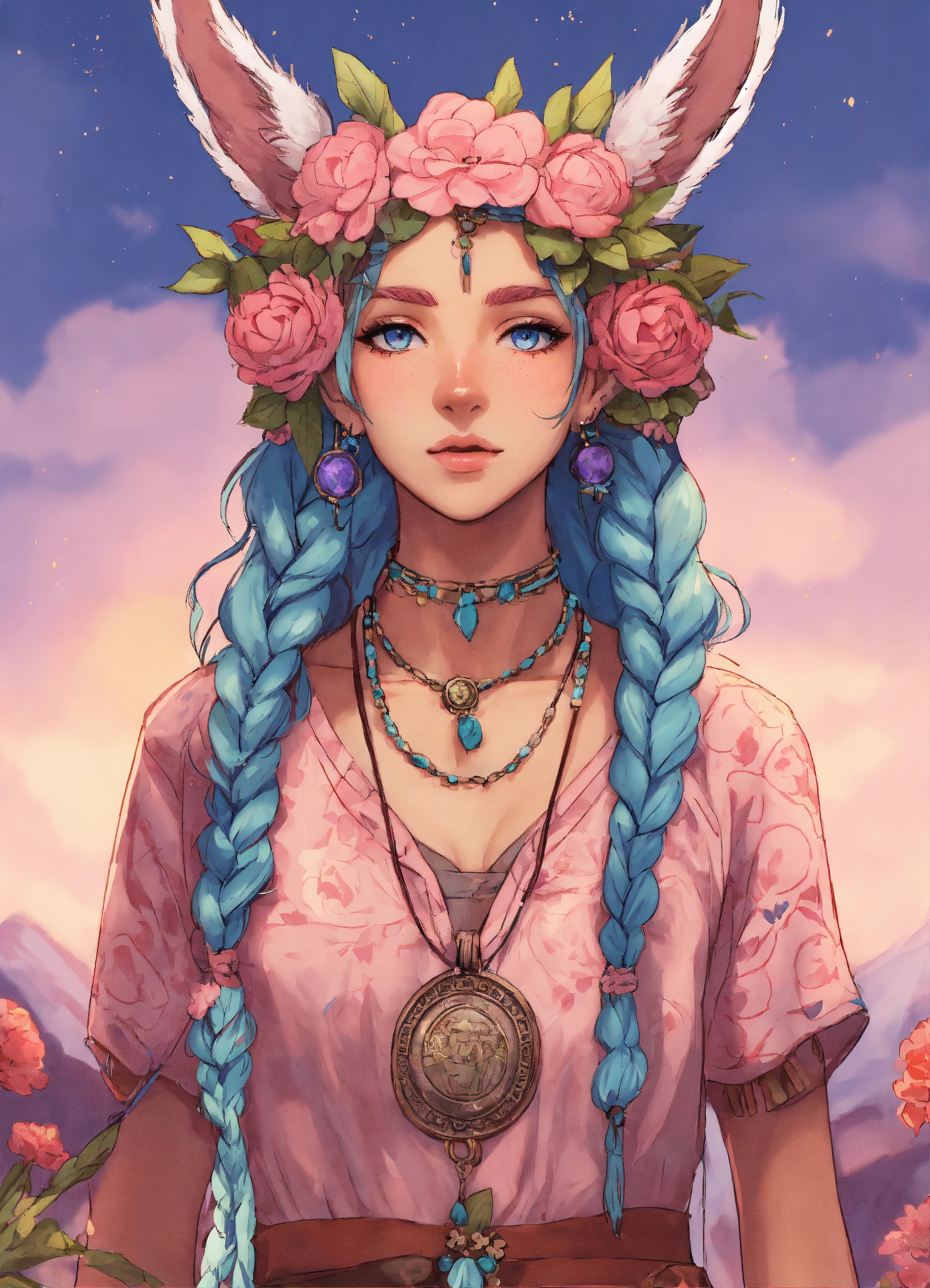 Lexica - In RPG character drawing style. Young human woman with clearly ...