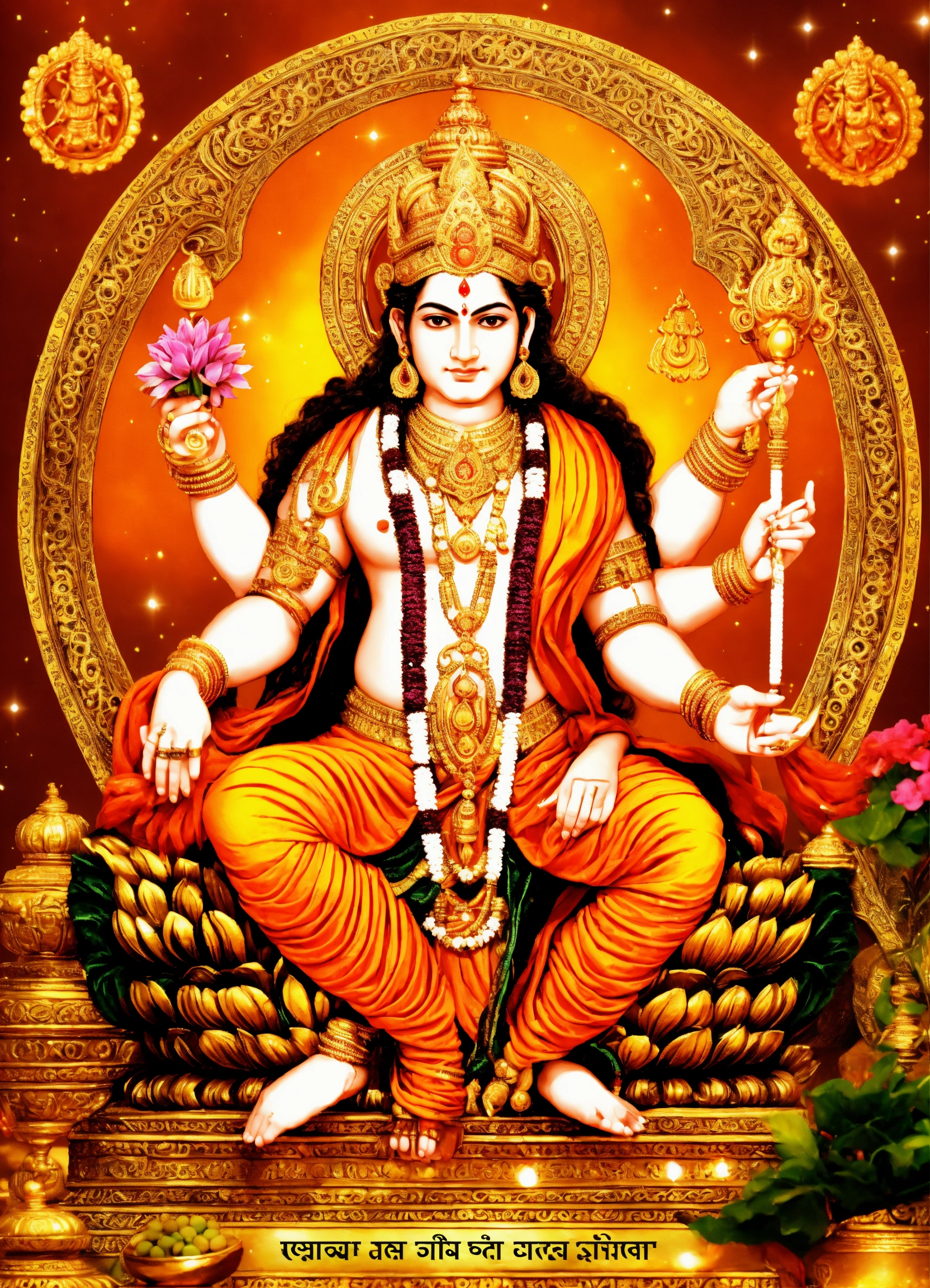 Lexica - Generate an image of lord Shukra as per Vedic Astrology