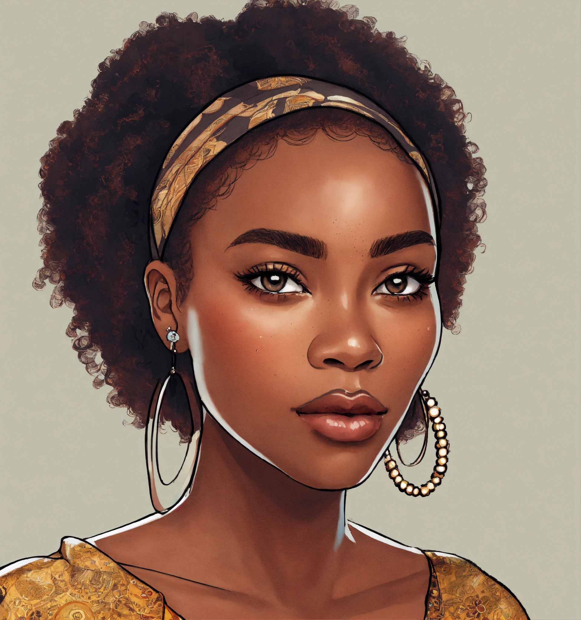 Lexica - Face of a deeply dark complexioned African American dignified ...