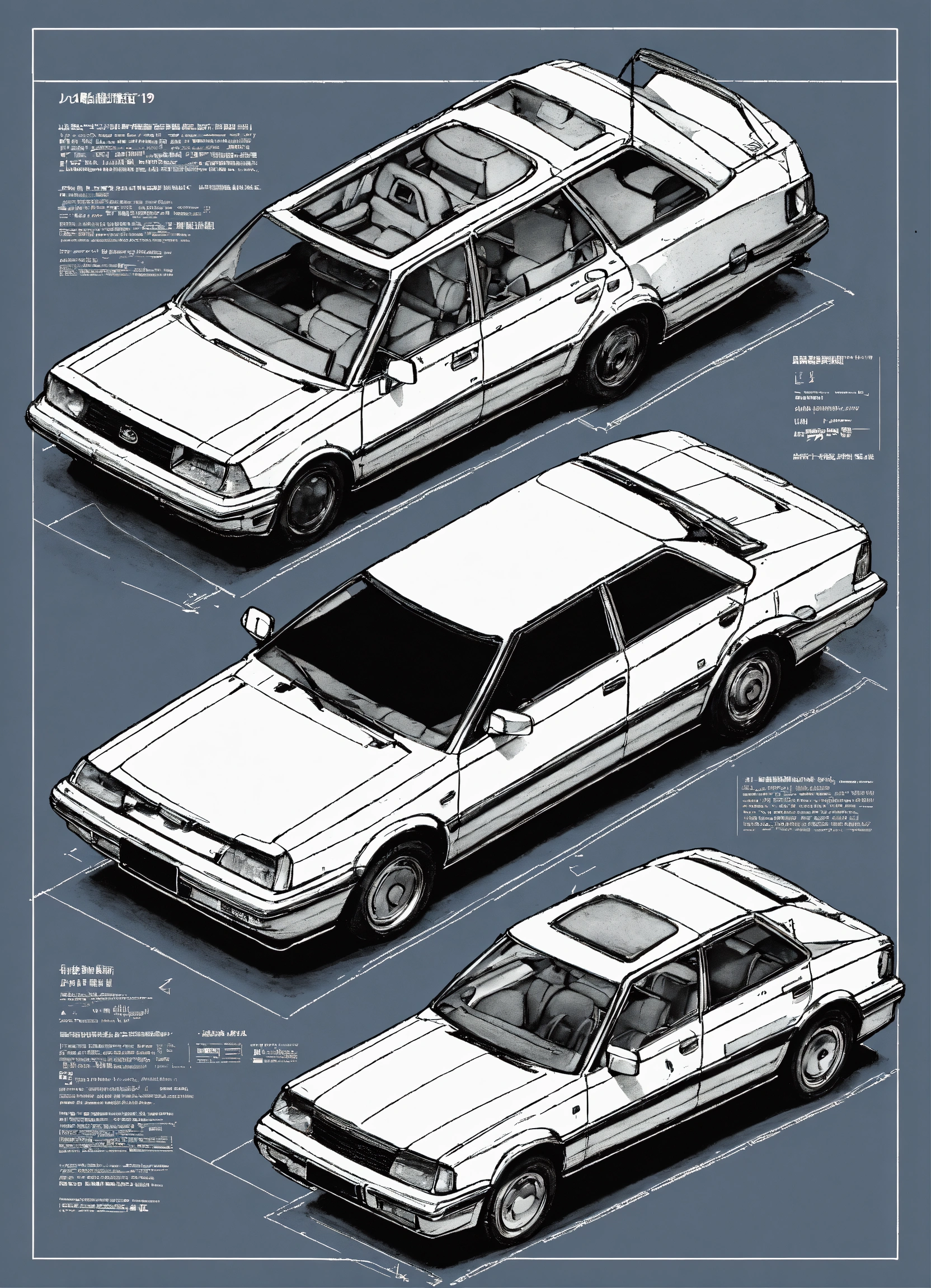 Lexica - A graphic design poster of the isometric detailed blueprint of ...