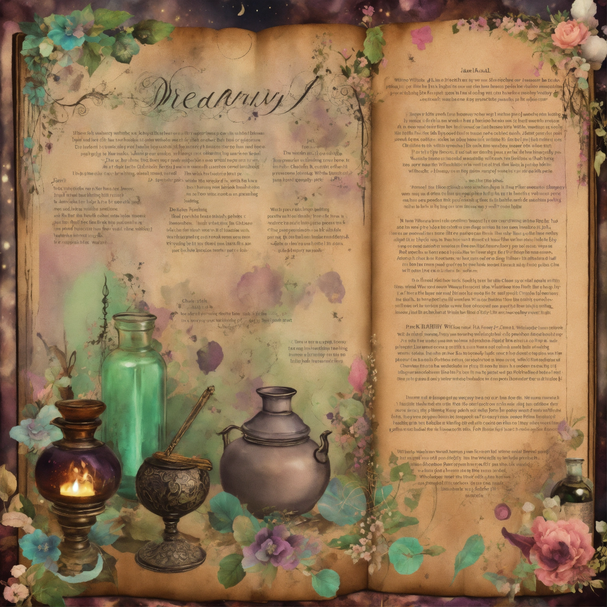 Lexica - Shabby chic dreamy mist pastel junk journals Apothecary Dark ...