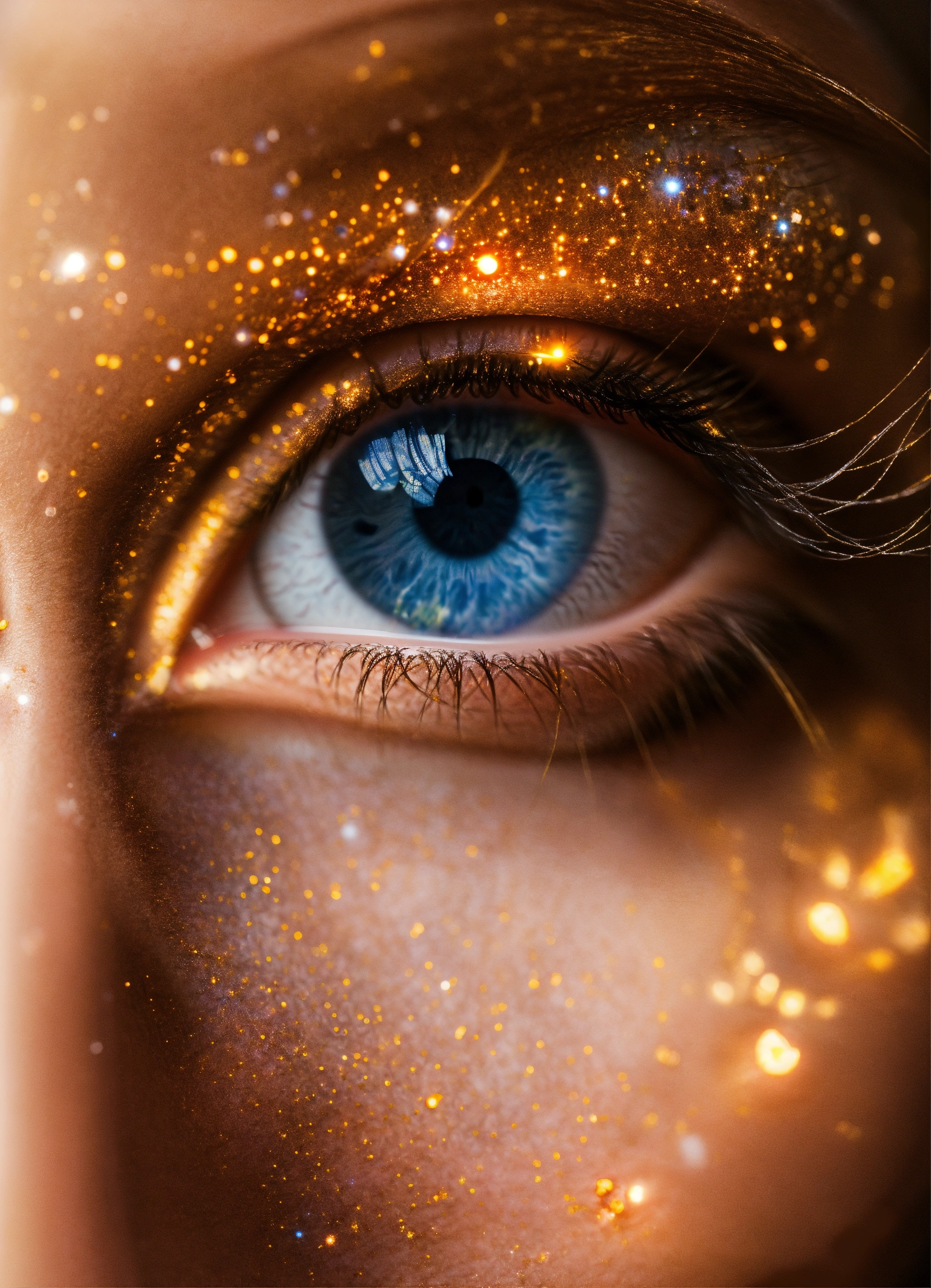 Lexica - Lateral view of an eye with a galaxy for an iris