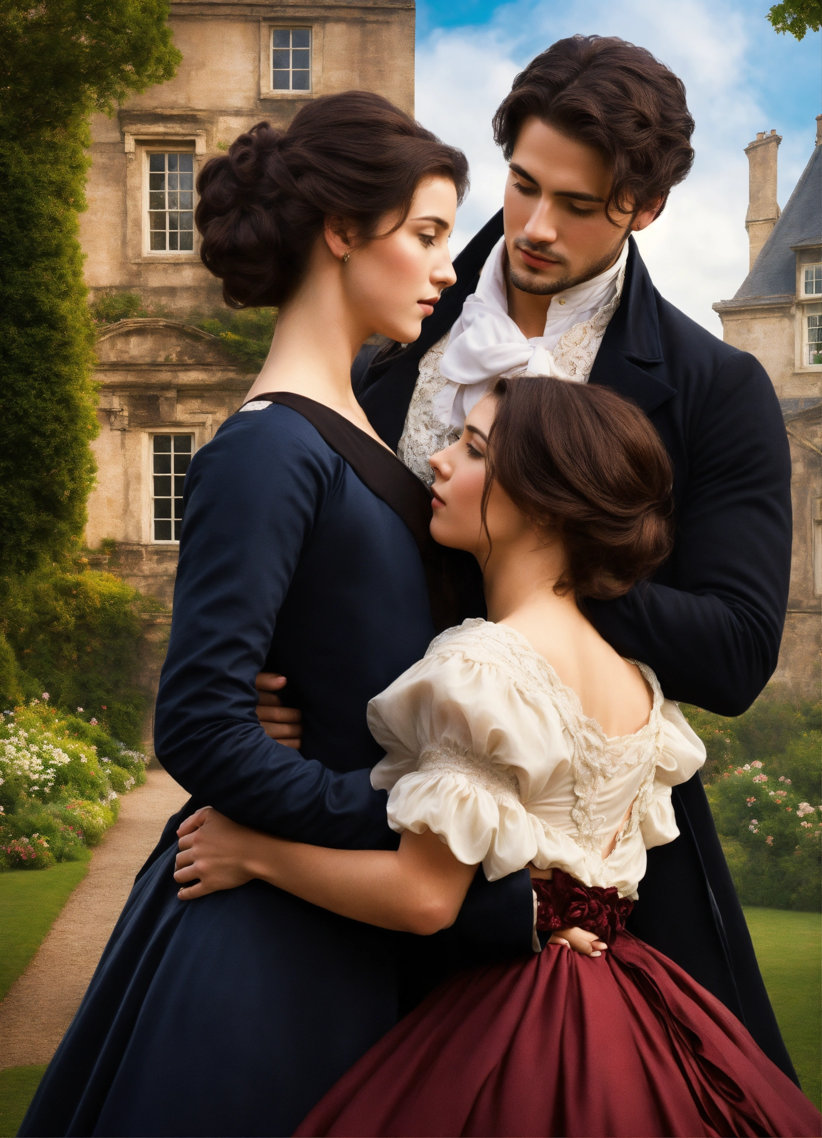 Lexica - Regency Romance Cover. Young attractive regency woman with ...