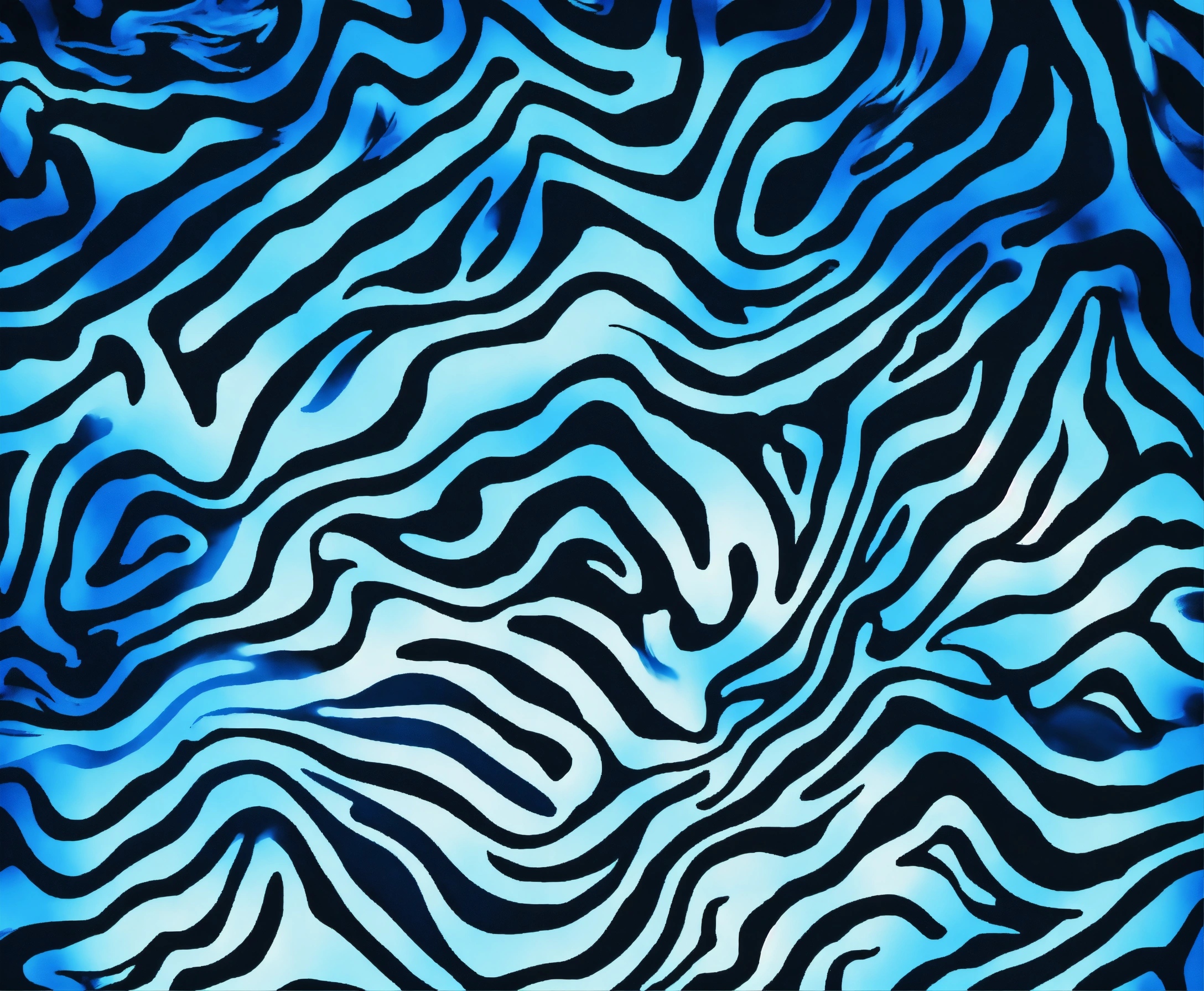 Lexica - Blue color animal print background