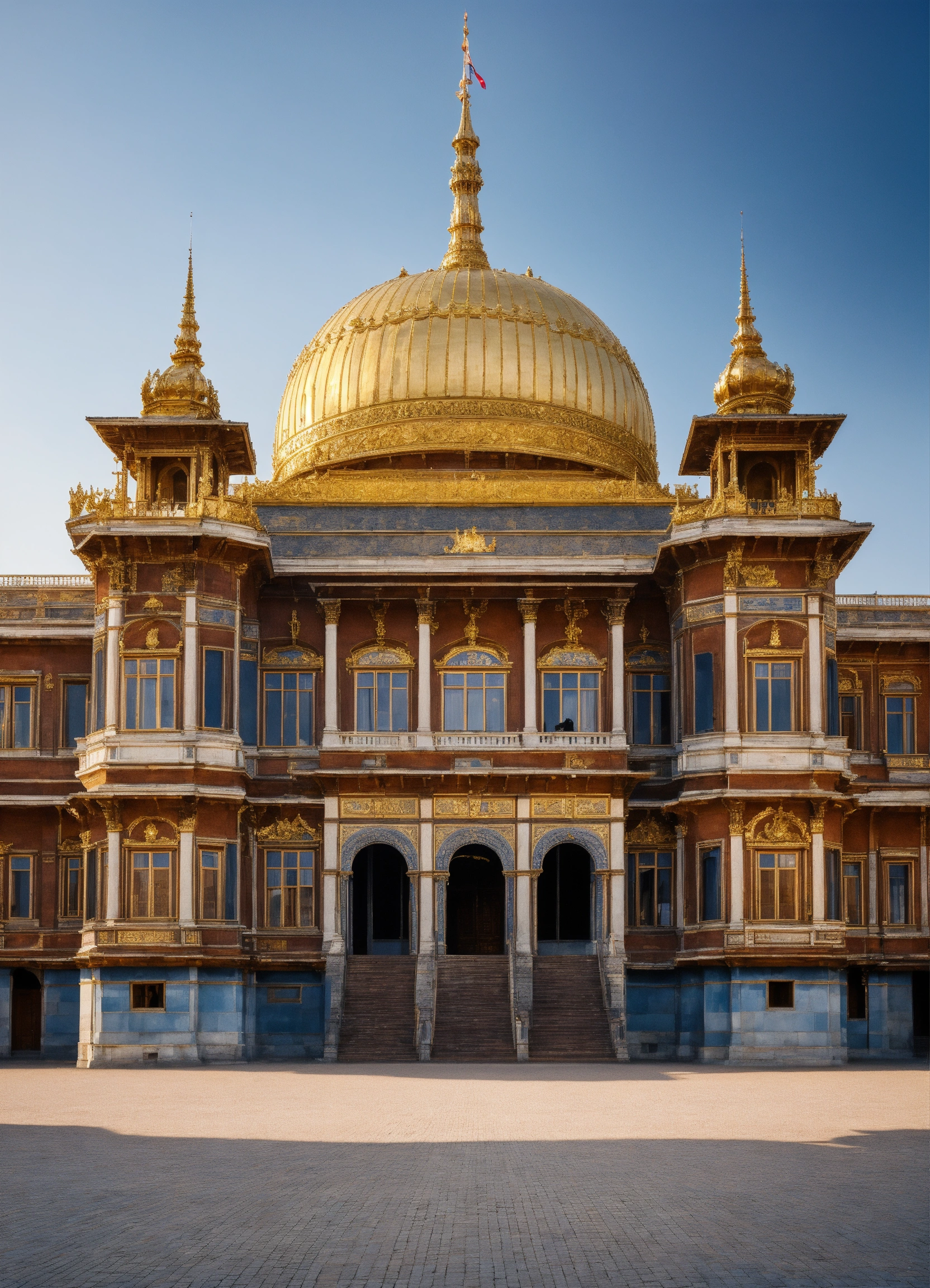 Lexica - A complete picture of a royal palace building with a dome