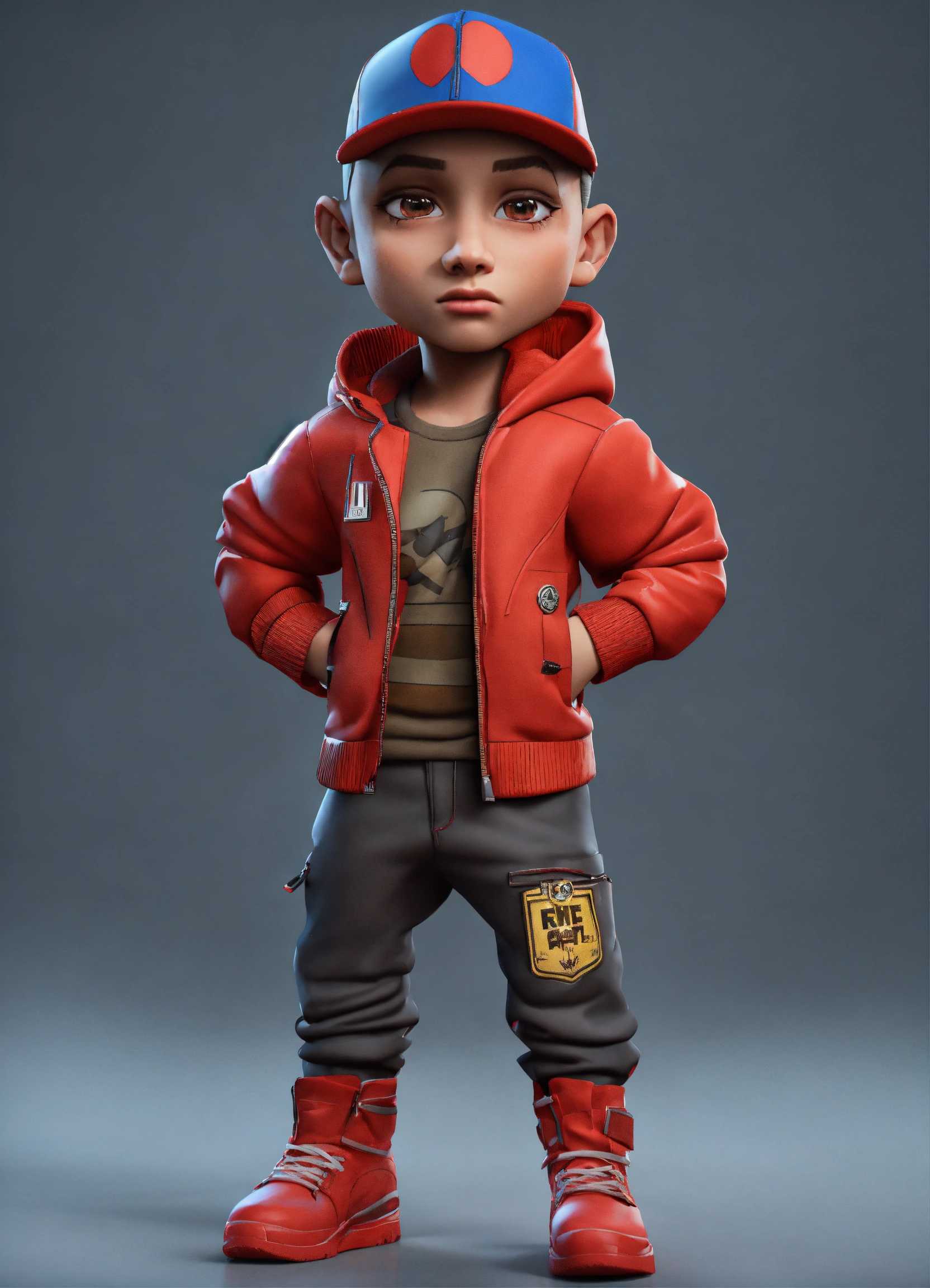 Lexica - Cartoon realistic Eminem rapper in red jacket, disney style ...