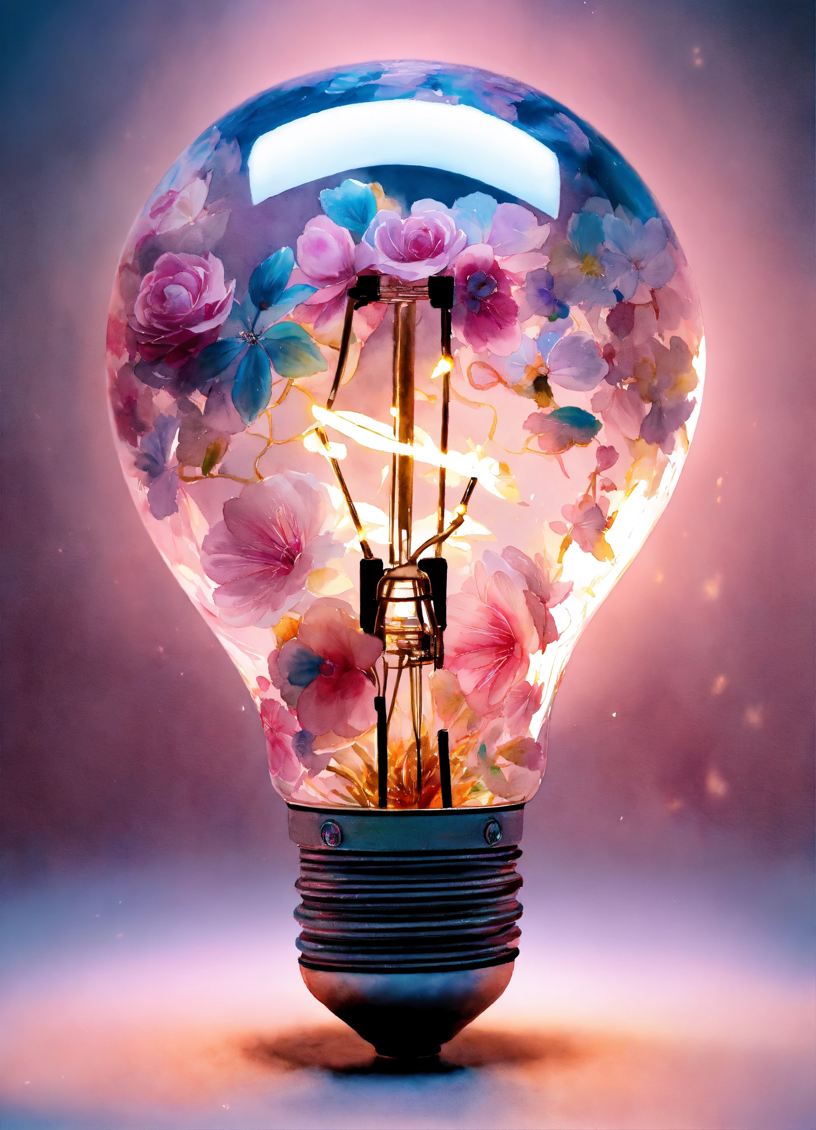 Lexica - Pastel light pink Mummy inside, edison lightbulb heart shaped ...