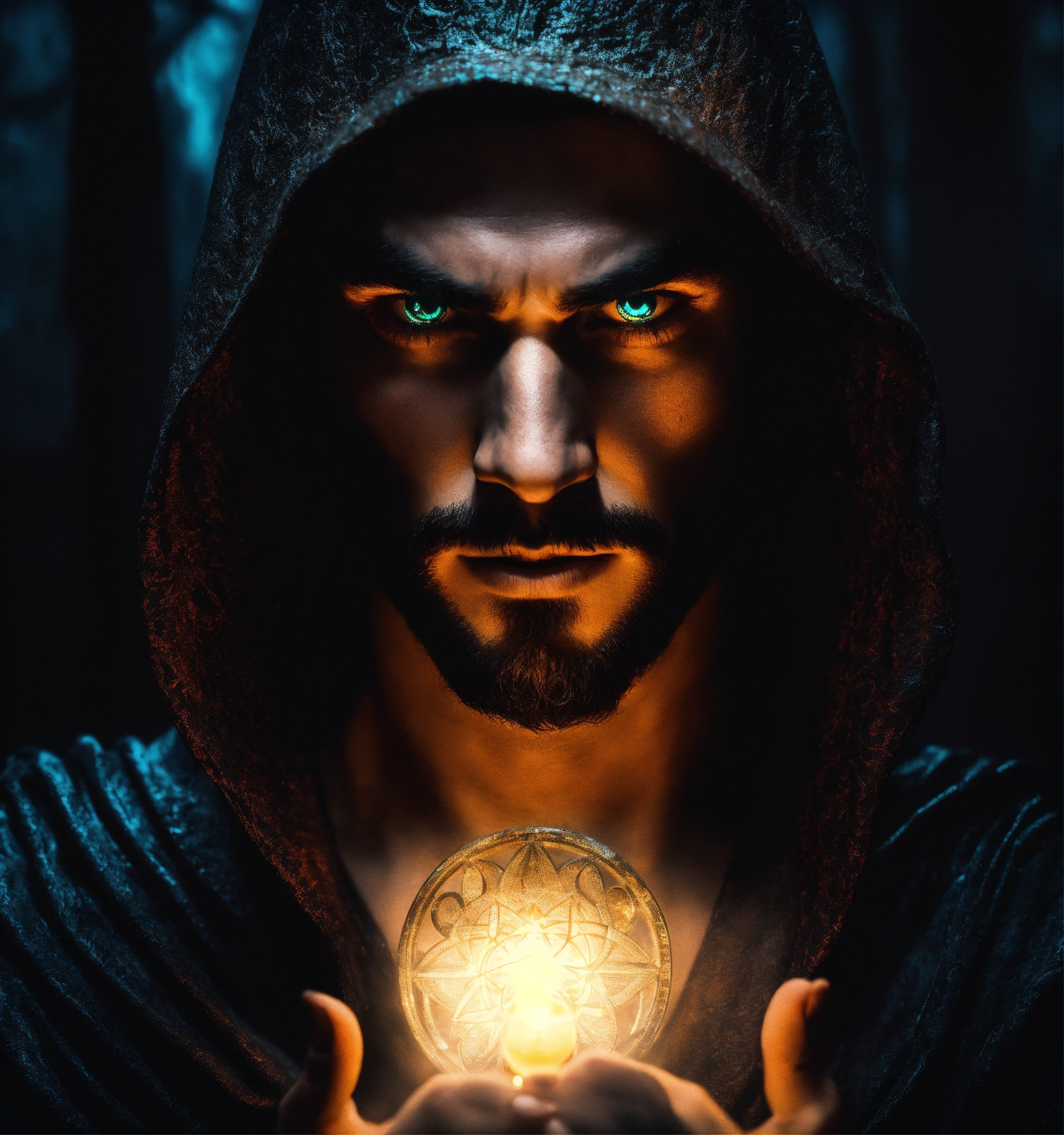 Lexica - Dark, mysterious and dramatic headshot of a young handsome ...