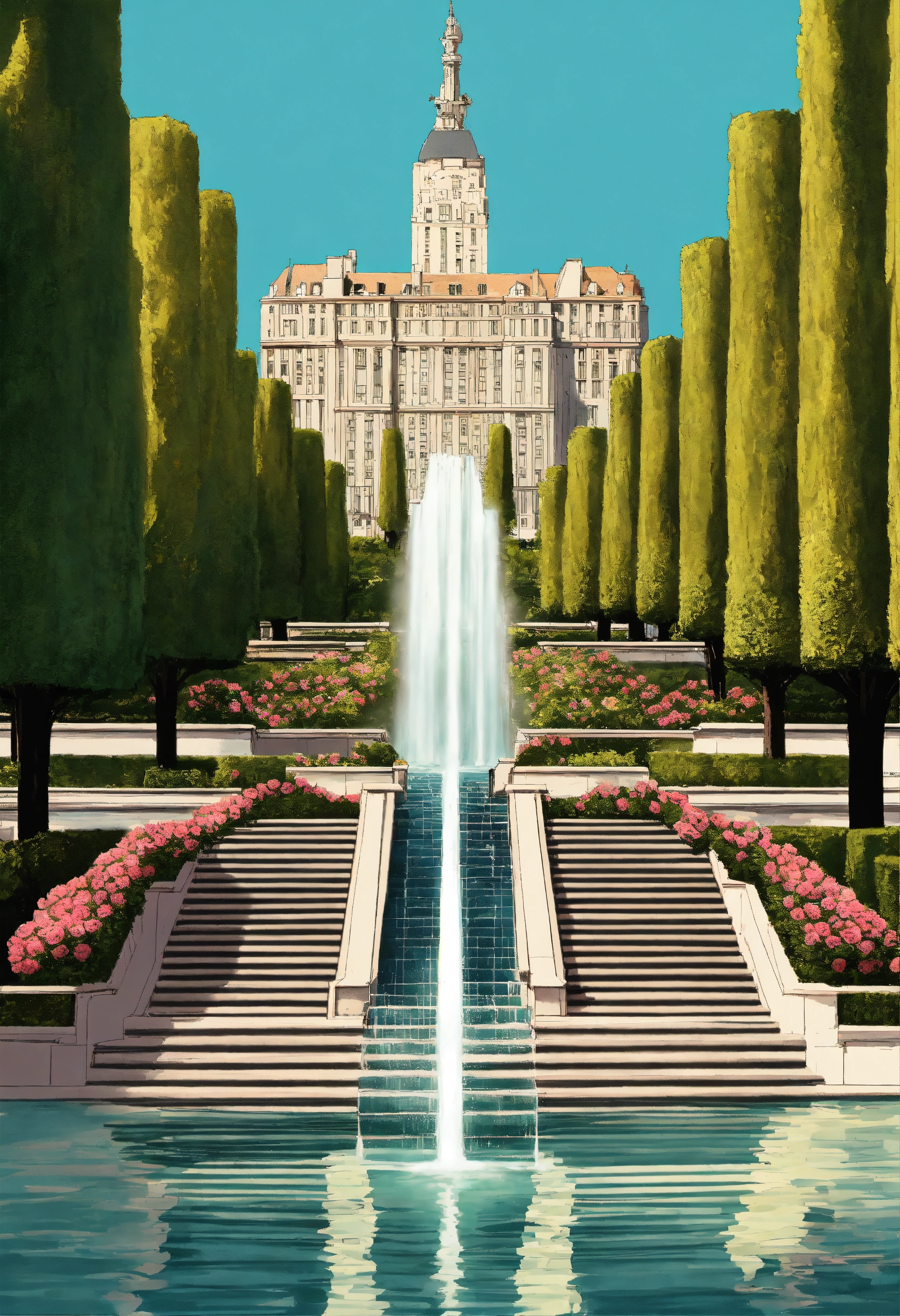 Lexica - Water falls, geneva water fountain jet d’eau, cypress trees ...