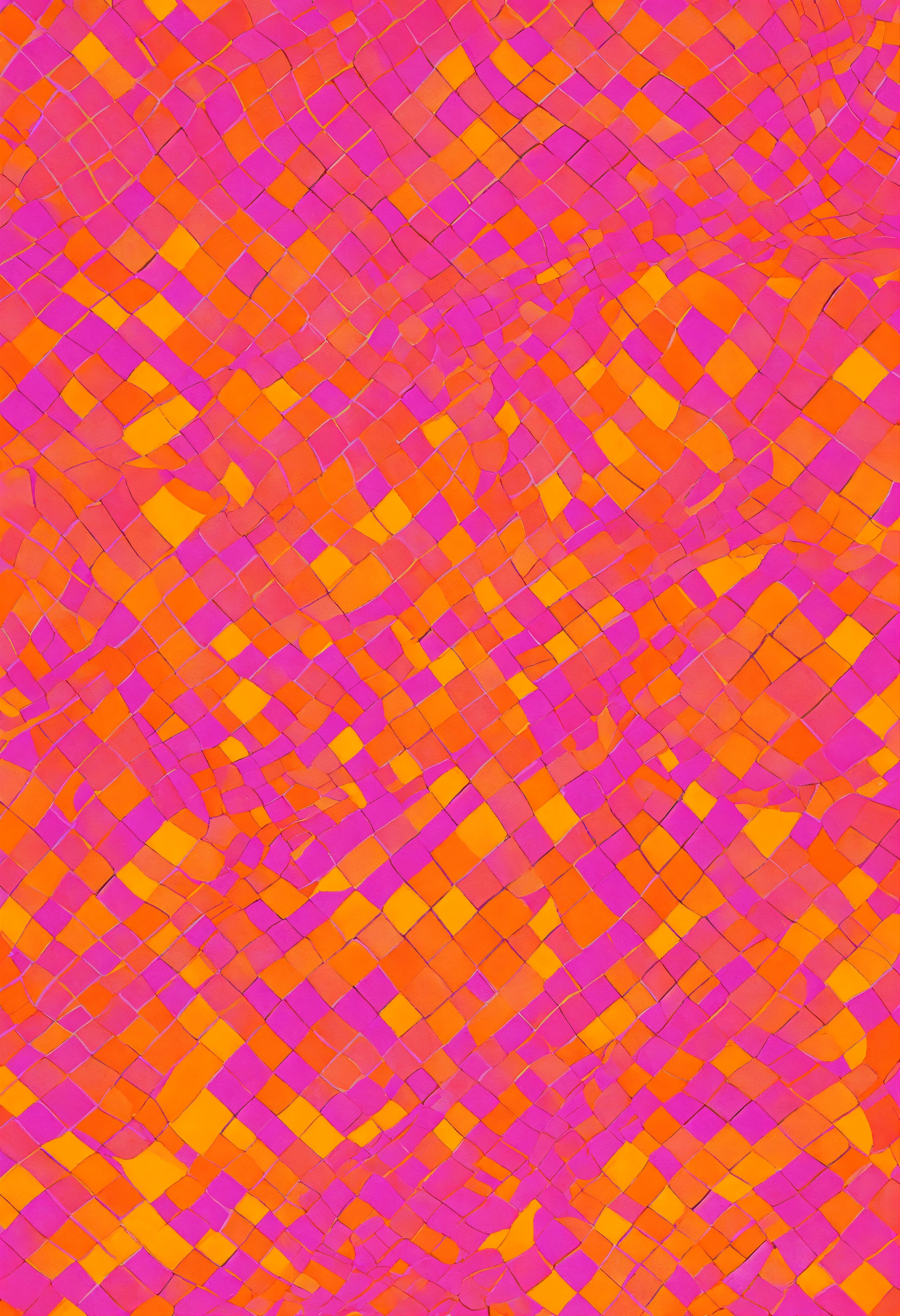 Lexica - Psychedelic, groovy, pink and orange checkered flag geometric ...