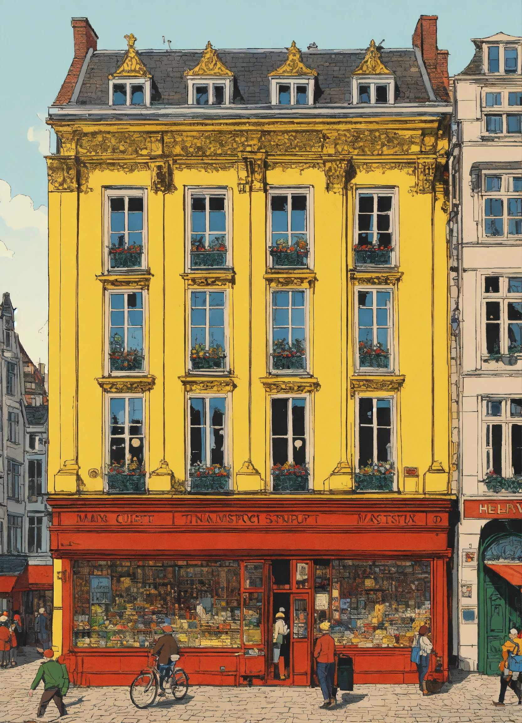 Lexica - Detailed, vibrant illustration of a maastricht building by ...