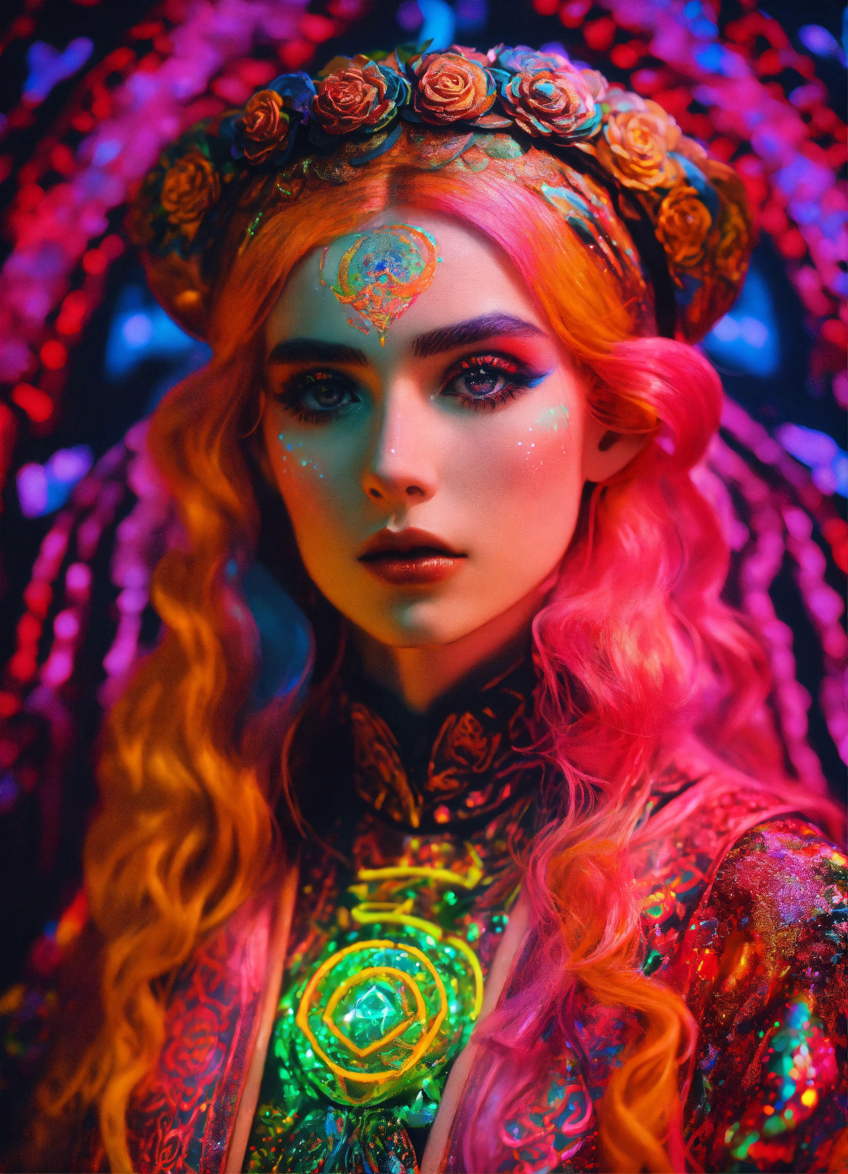 Lexica - Photorealistic 3D portrait of Gorgeous Goth Grimes in a folk ...