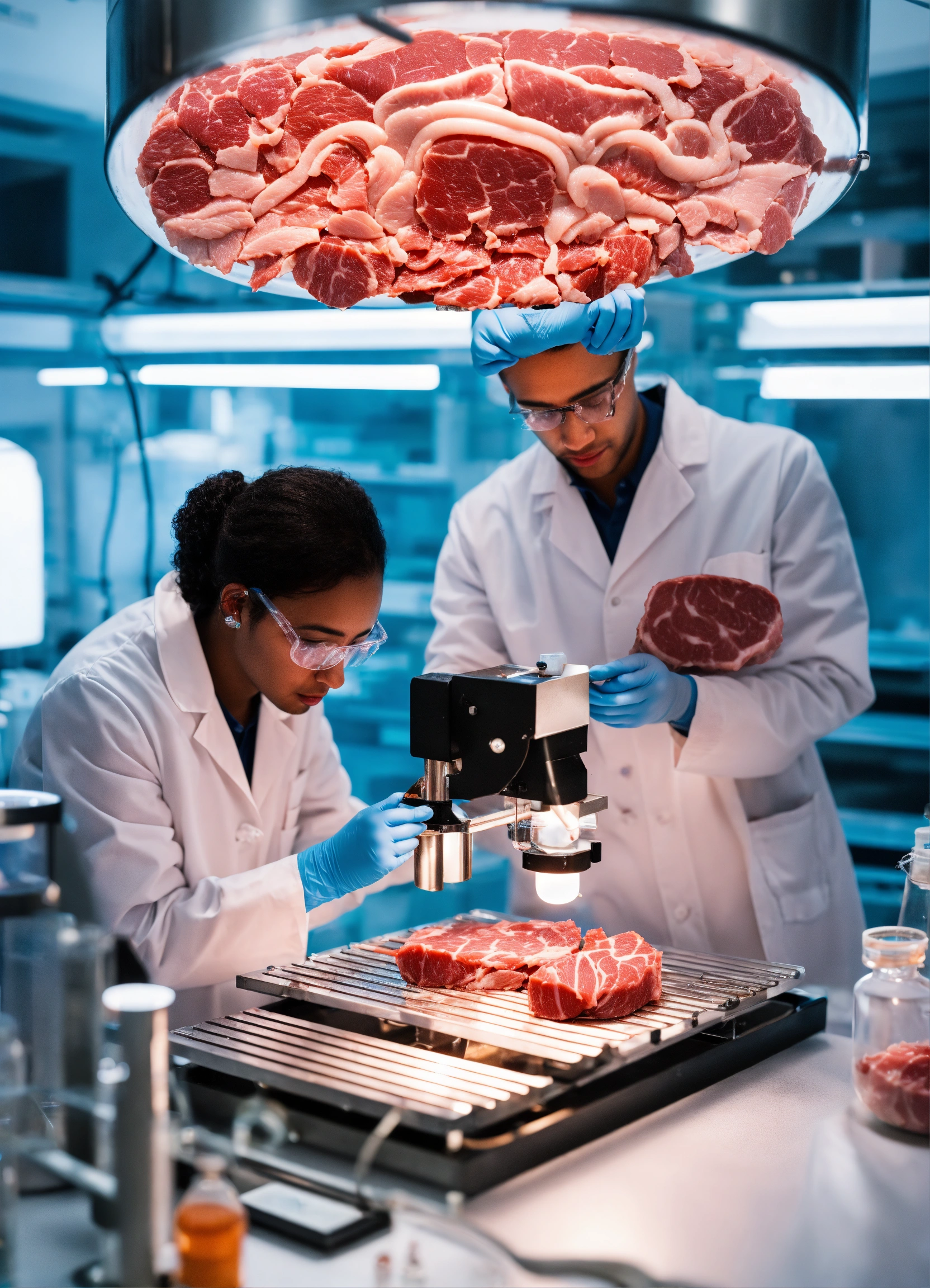 Lexica - Group of diverse scientists wearing lab coats working on a ...