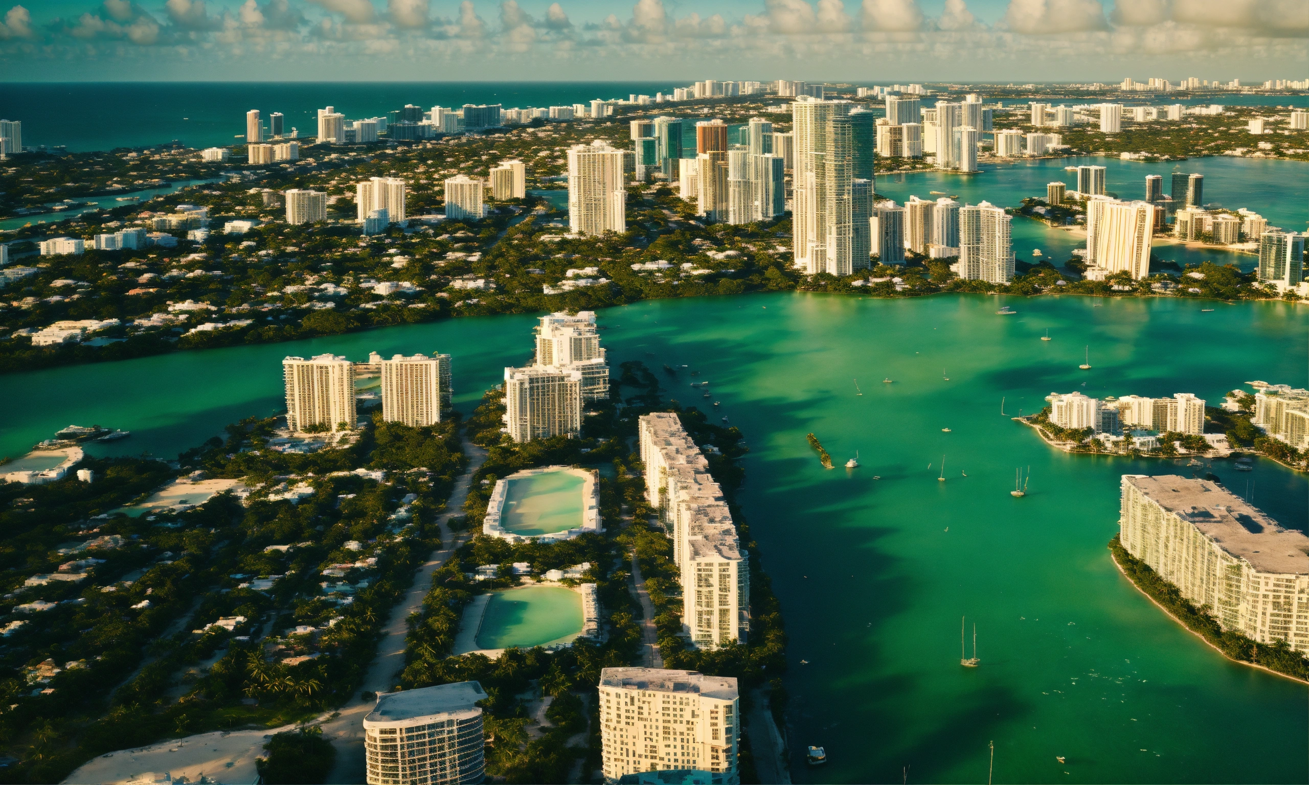 Lexica - Aerial view of Miami underwater