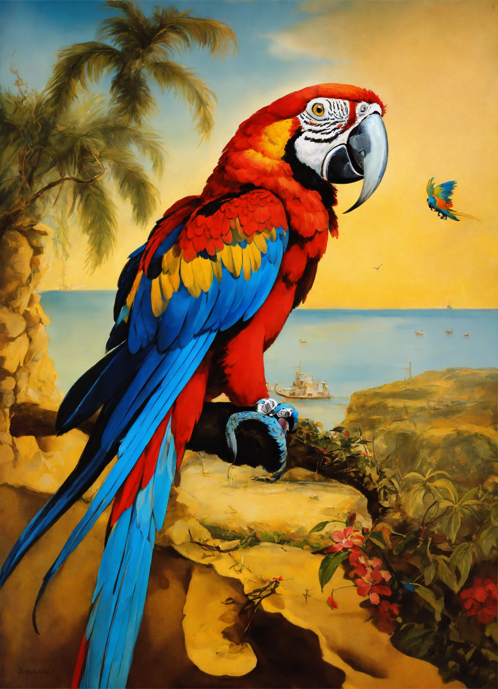 Lexica - True macaw of Puerto Rico painted by Salvador dali