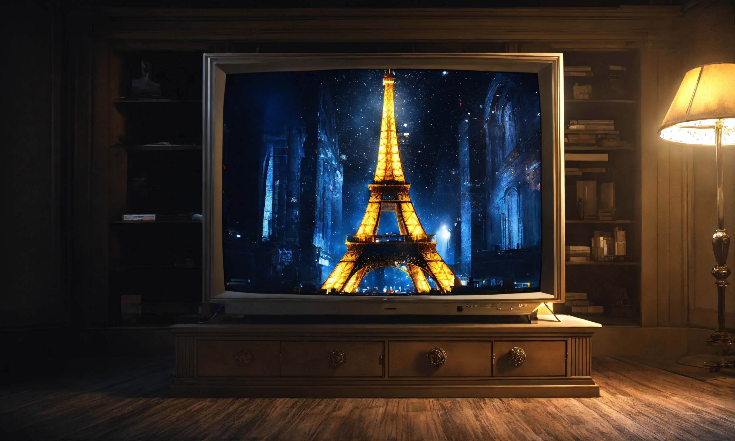 Lexica - In a dark room, the Illuminati are sitting in a plasma TV ...
