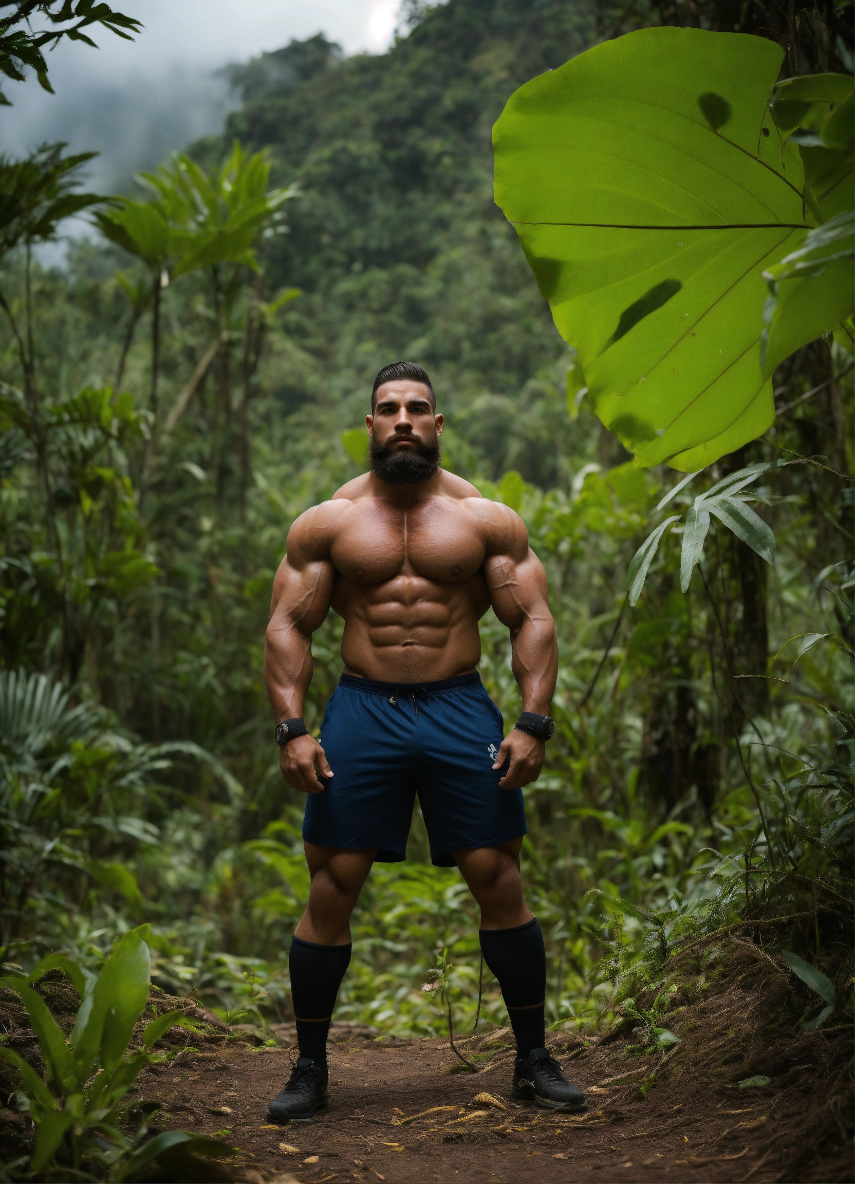 Lexica - 30-year-old man with big muscles, big bodybuilder, colombian ...